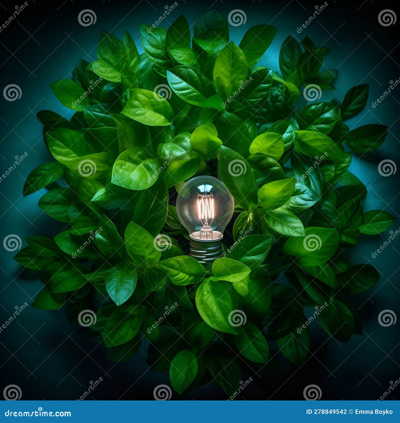 Eco Friendly Light Bulb on Dark Background. Generative AI Stock ...
