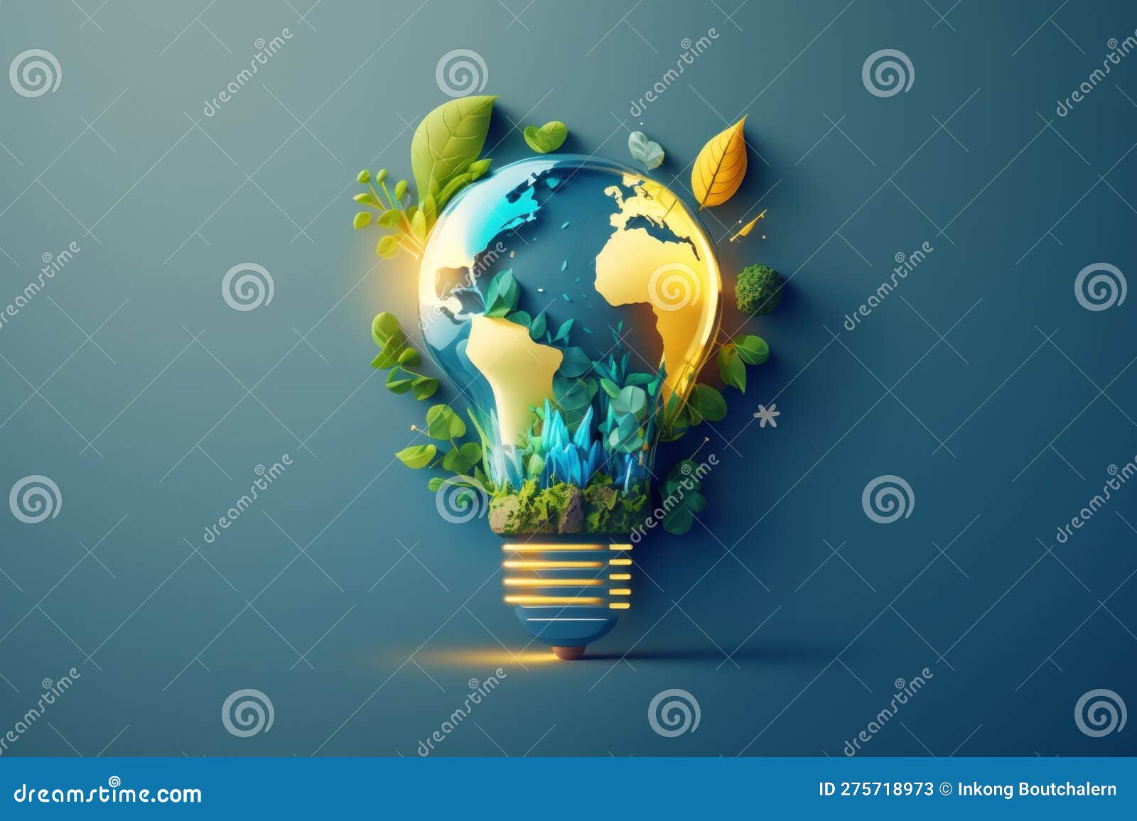 Eco Friendly Lightbulb Background, Sustainable and Renewable Energy ...