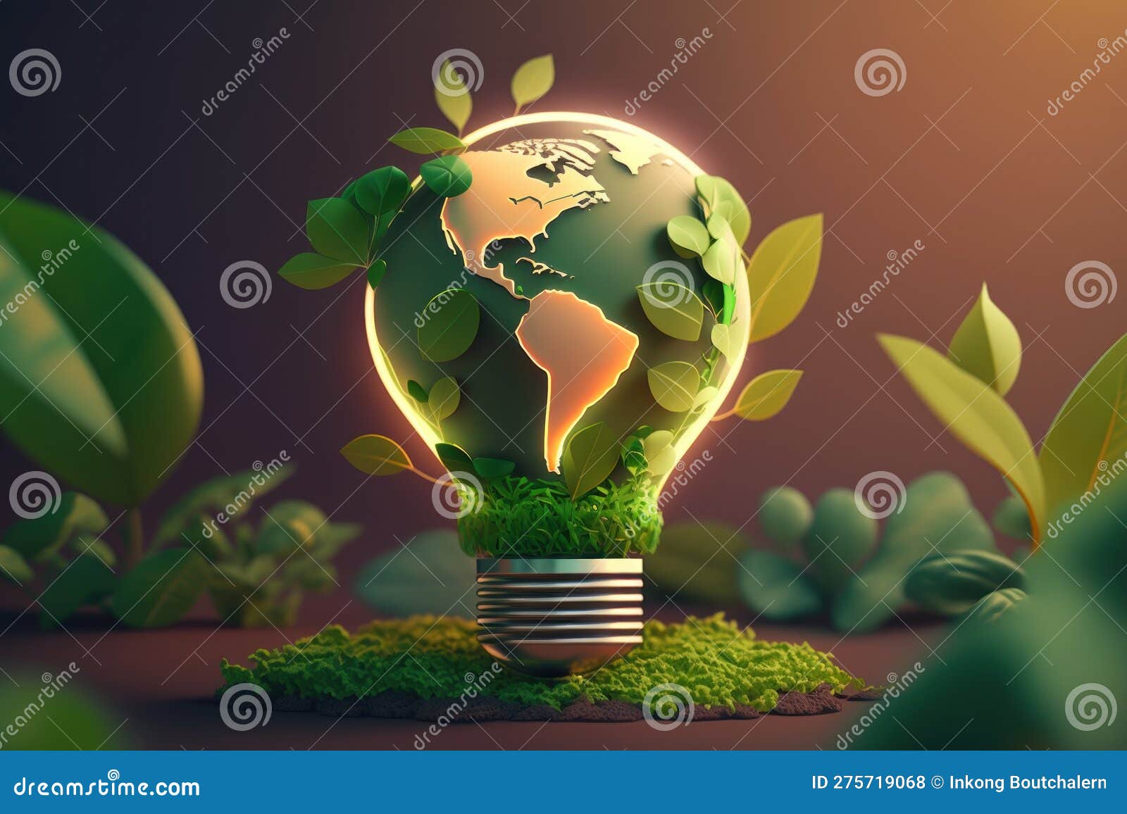 Eco Friendly Lightbulb Background, Sustainable and Renewable Energy ...