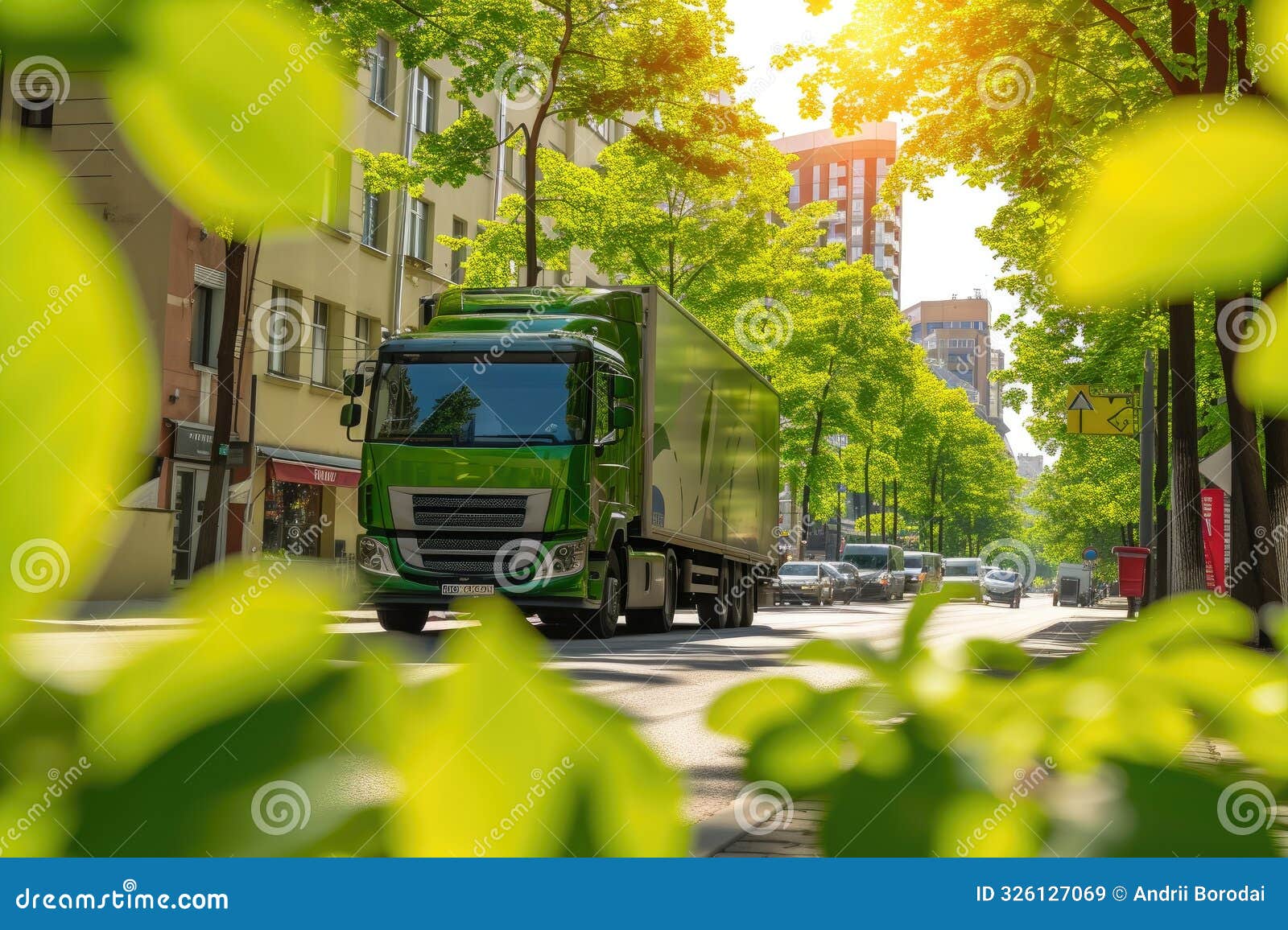 Eco-Friendly Logistics: Green Transport Solutions. Stock Illustration ...