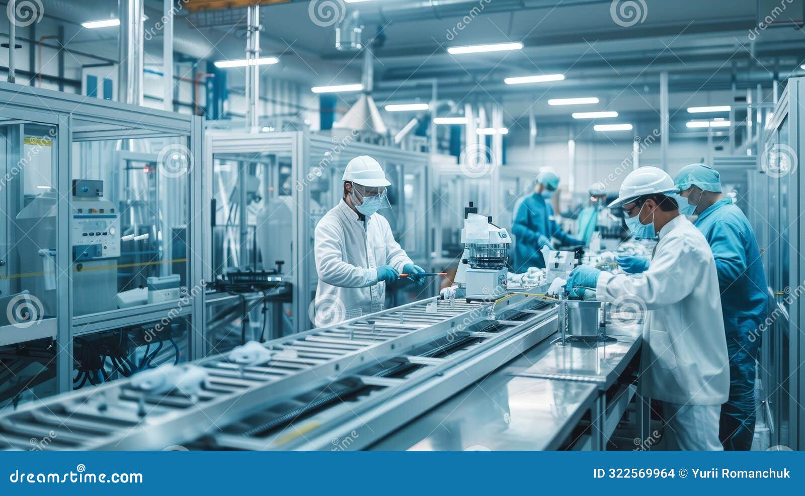 Eco Friendly Machine Assembly in Modern Factory with Green Materials ...