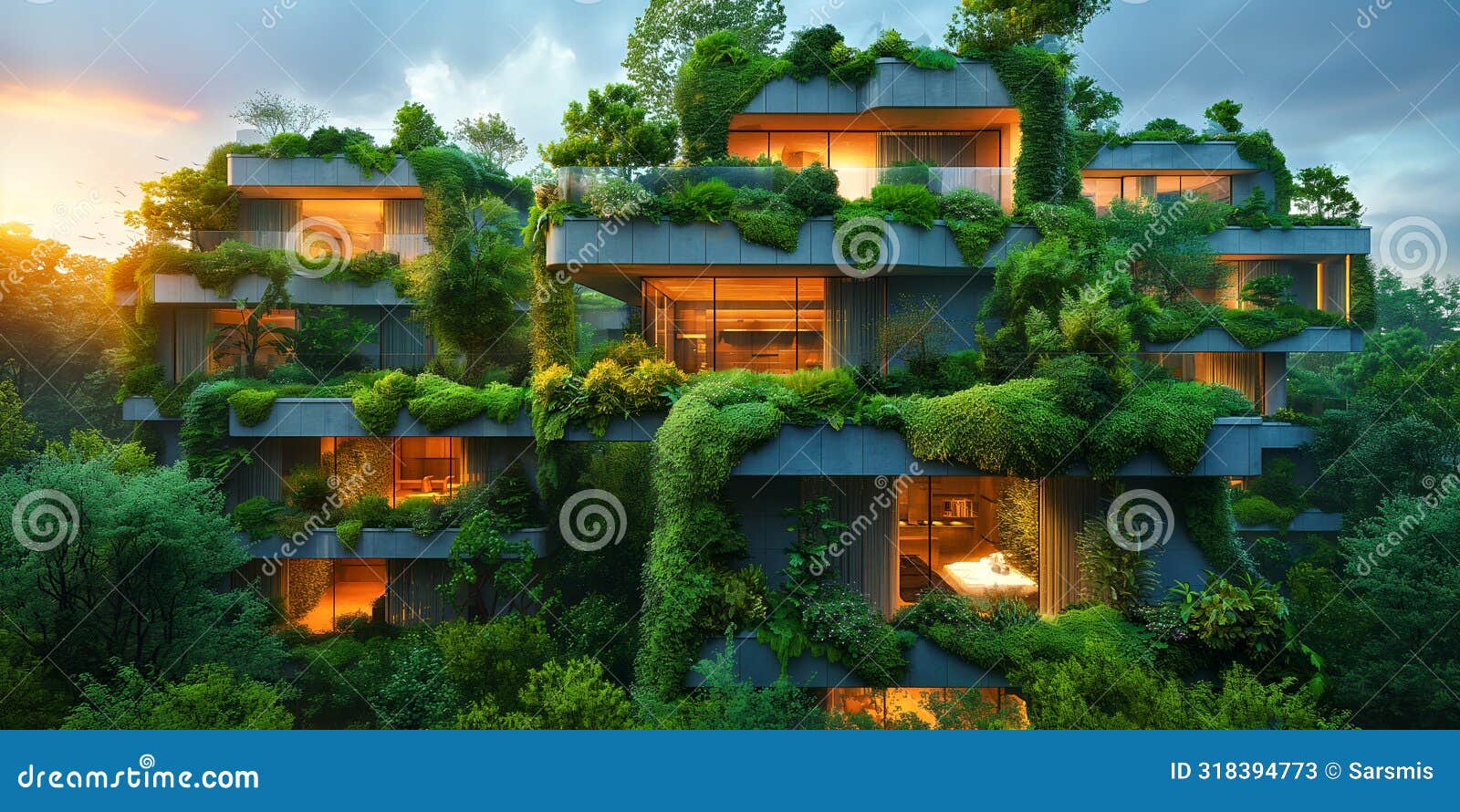 Eco-friendly Modular Housing Complex. Sustainable Development of the ...