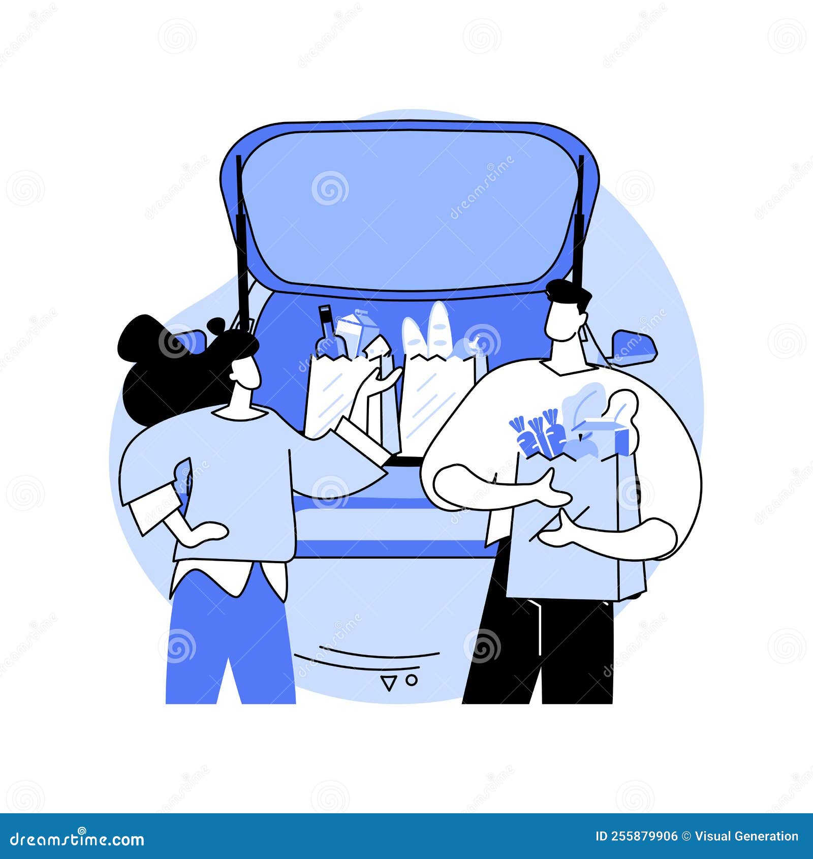 Eco-friendly Packaging Isolated Cartoon Vector Illustrations. Stock ...