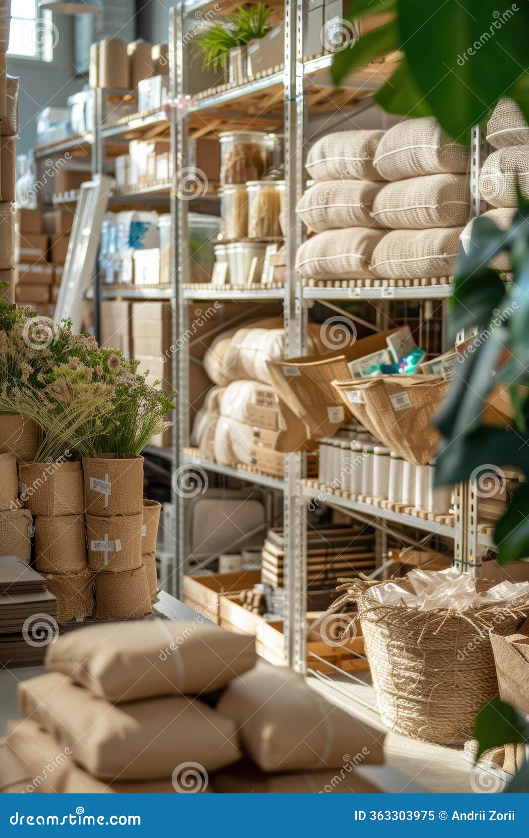 Eco-Friendly Packaging Materials in a Modern Warehouse for Sustainable ...