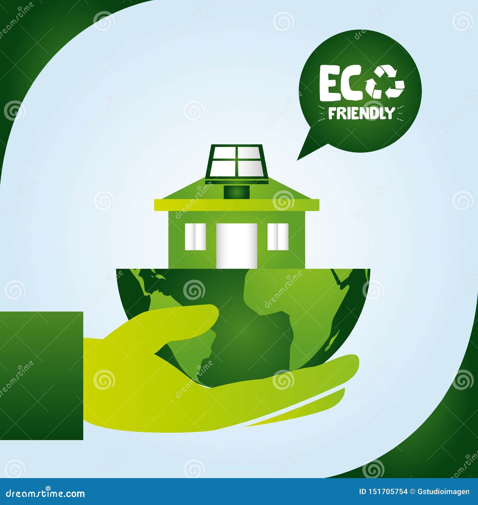 Eco Friendly Planet Design Image Stock Illustration - Illustration of ...