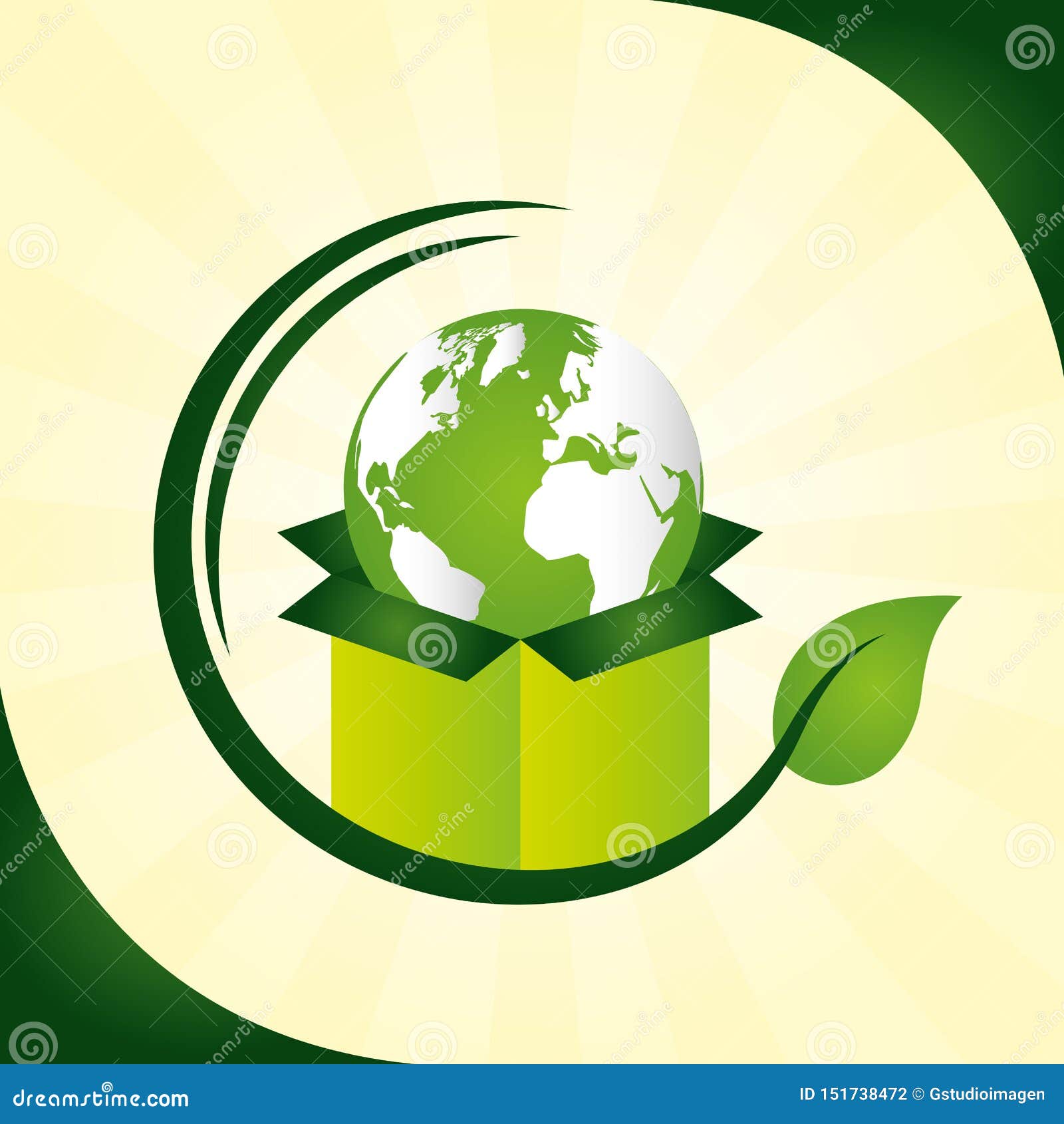 Eco Friendly Planet Design Image Stock Illustration - Illustration of ...