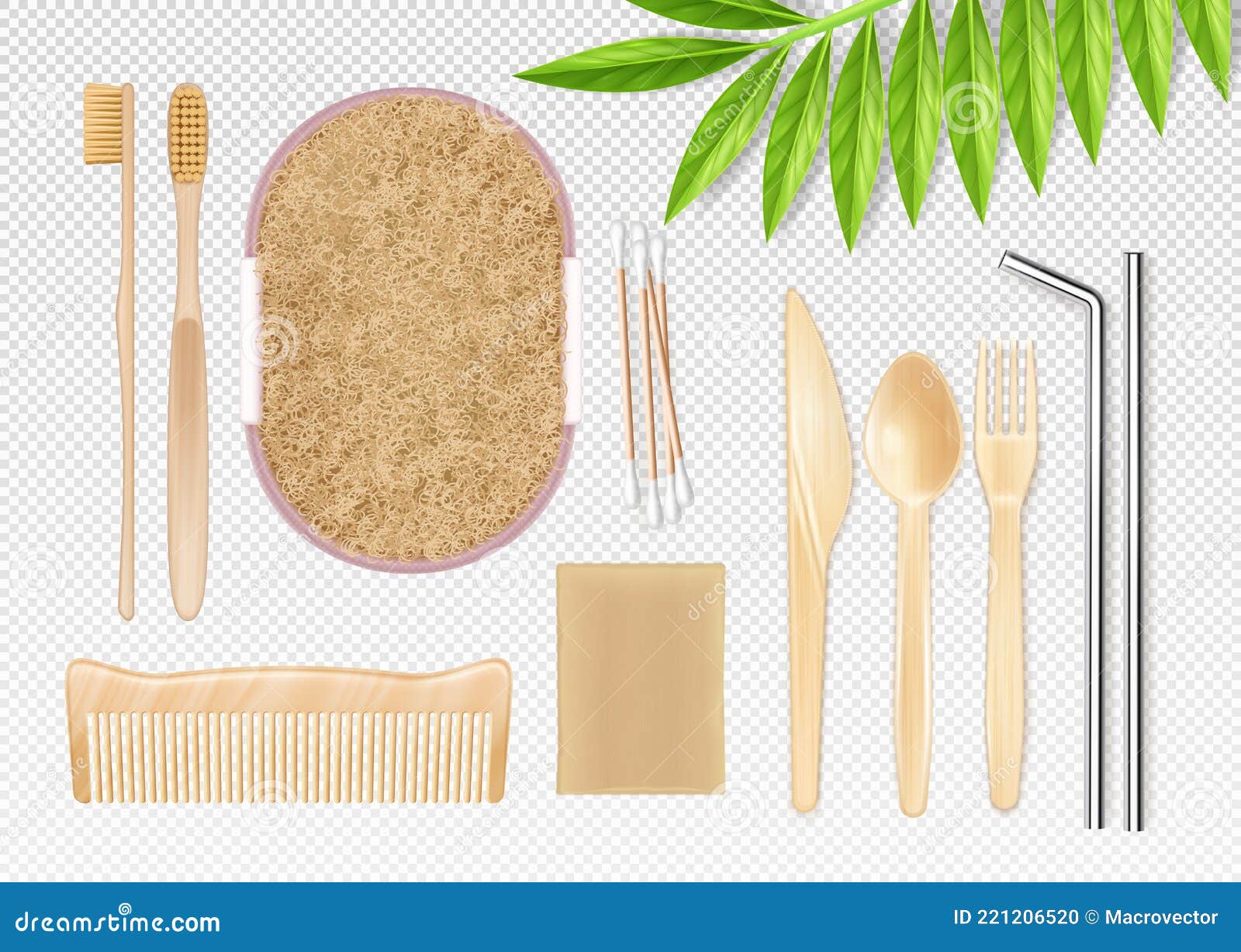 Eco Friendly Realistic Objects Transparent Stock Vector - Illustration ...
