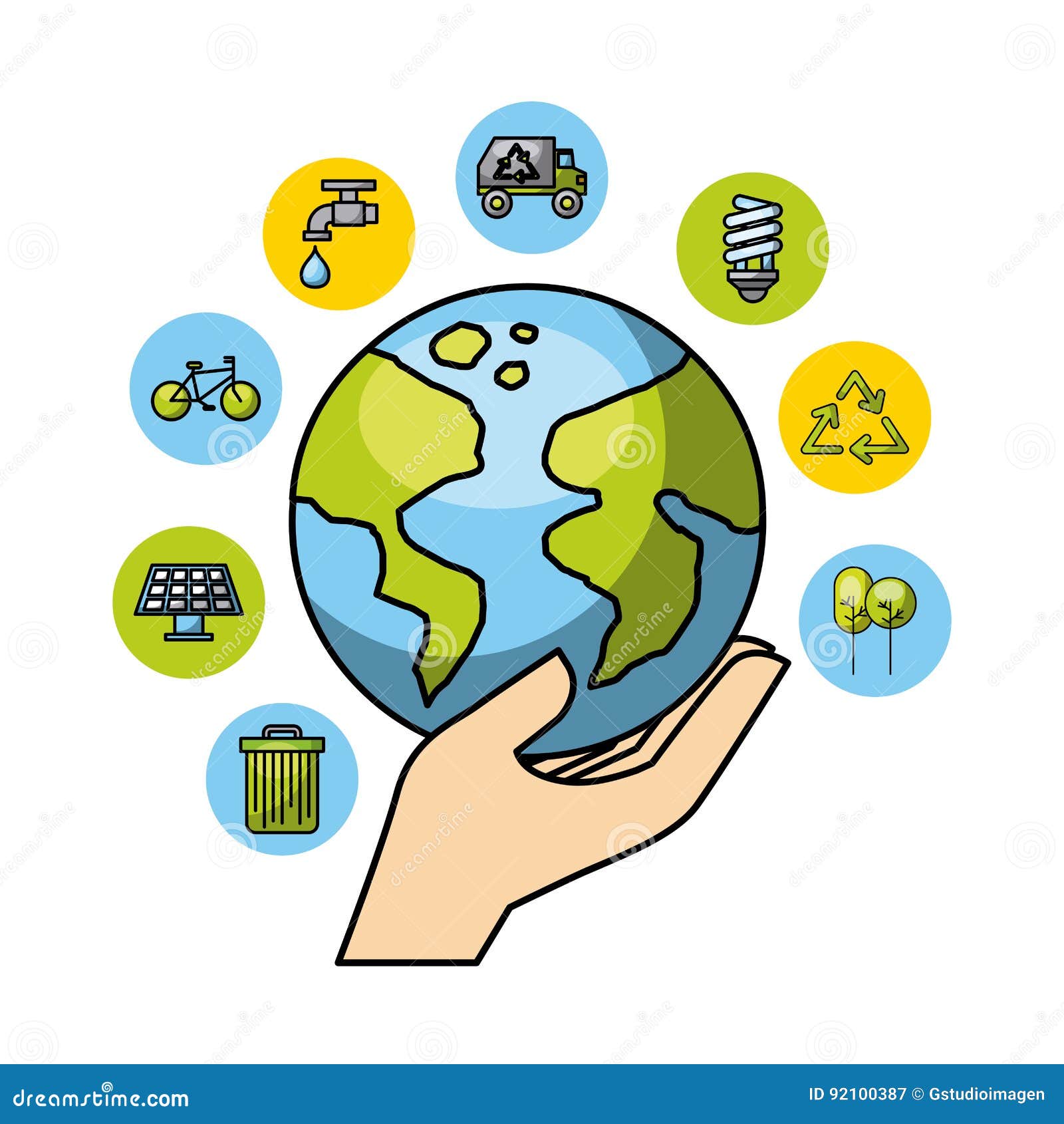 Eco Friendly Related Icons Image Stock Vector - Illustration of recycle ...