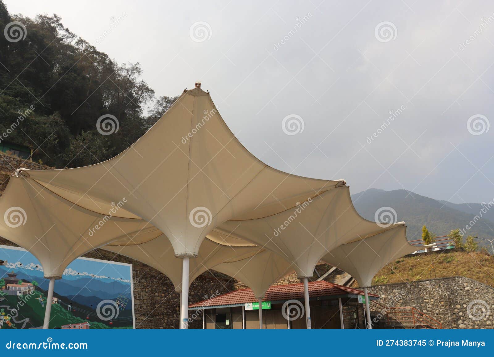 Eco Friendly Roof Structure of Sails Created for Shadow in Mountain ...