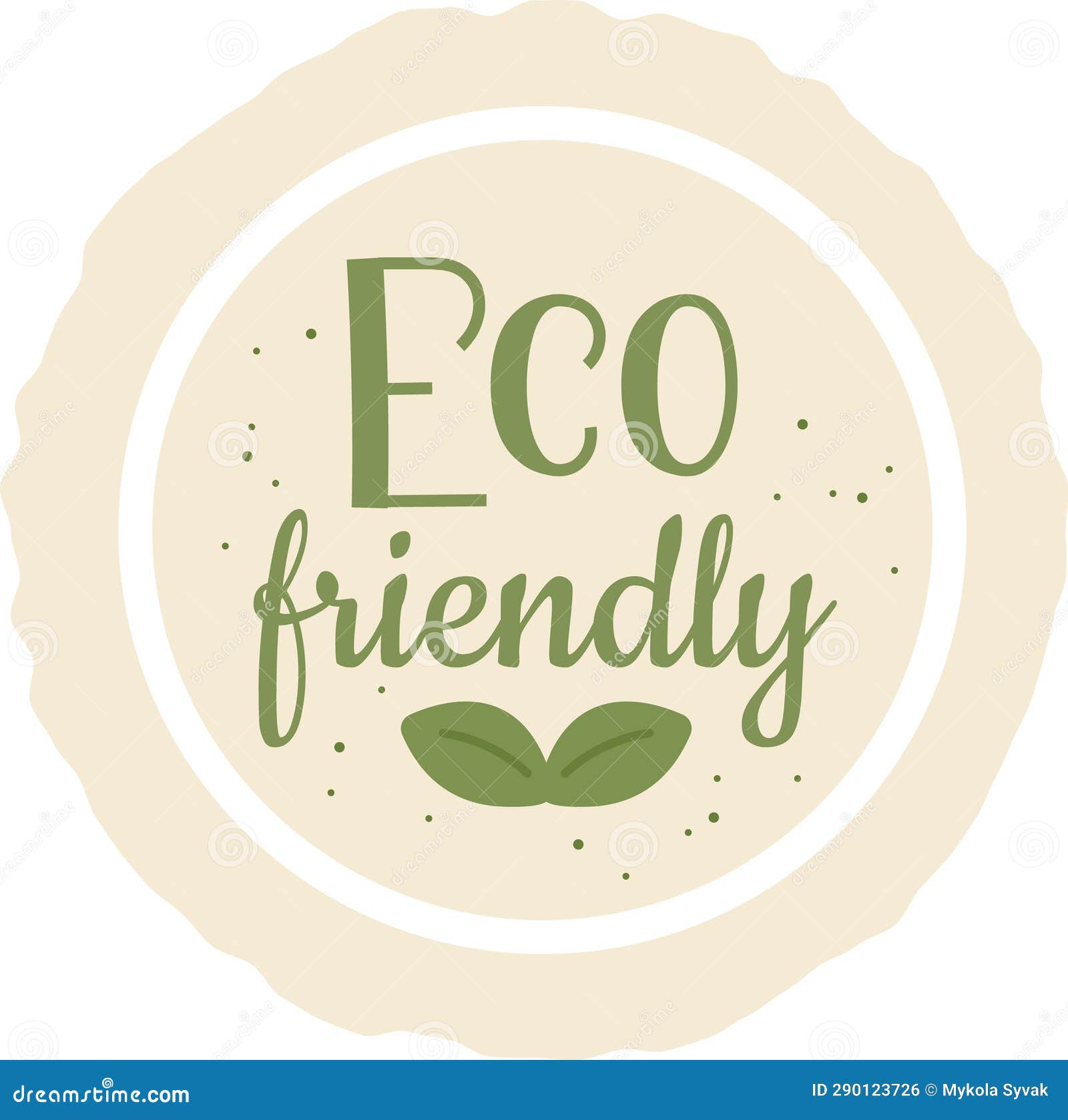 Eco Friendly Round Banner stock illustration. Illustration of label ...