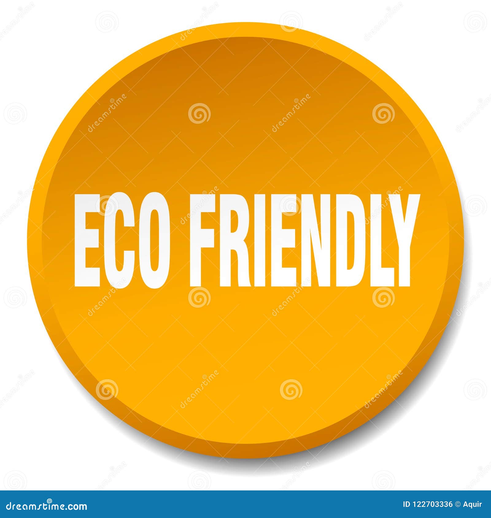 Eco friendly button stock vector. Illustration of flat - 122703336