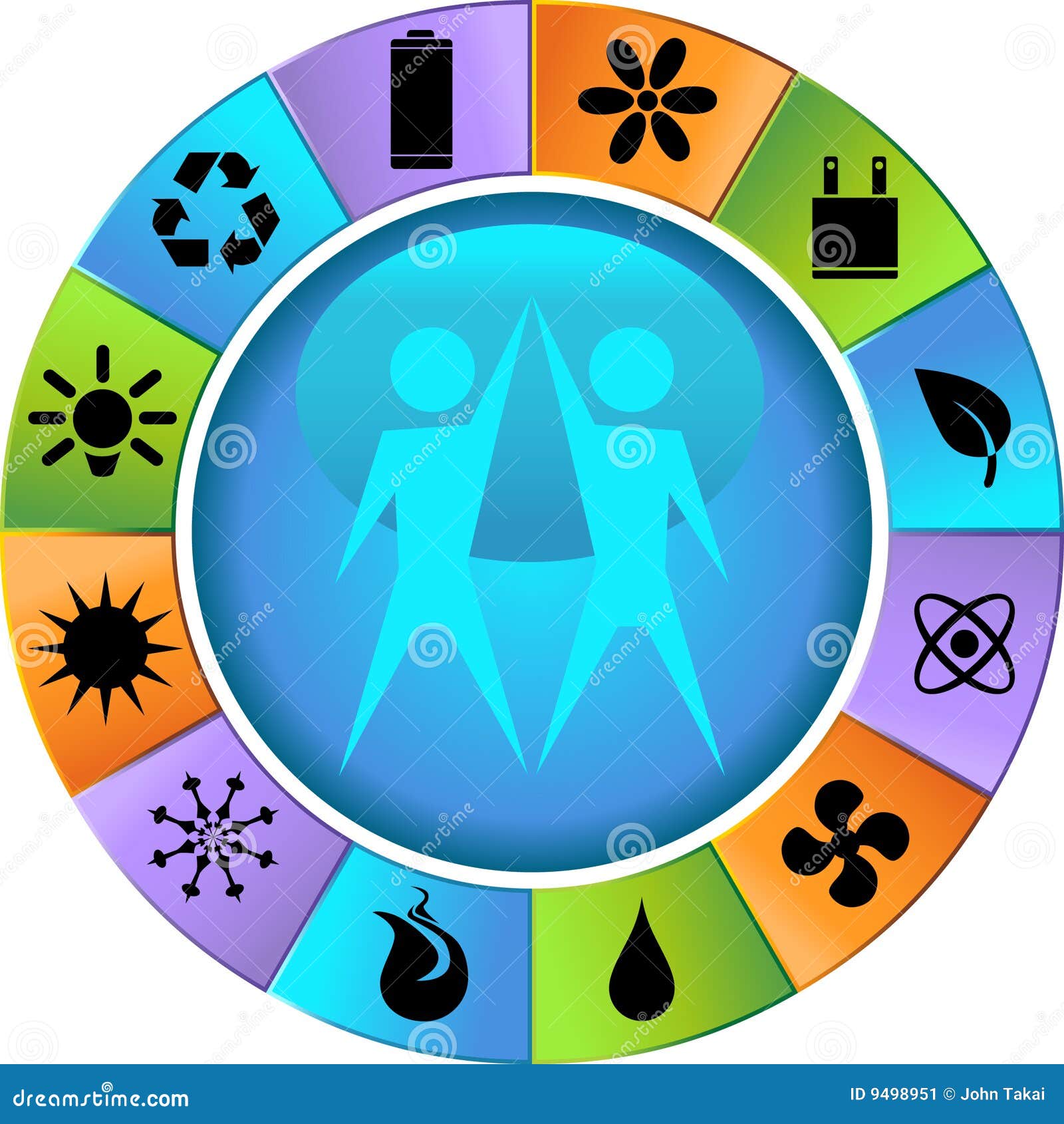 Eco Friendly Round Icons - Wheel Stock Vector - Illustration of energy ...