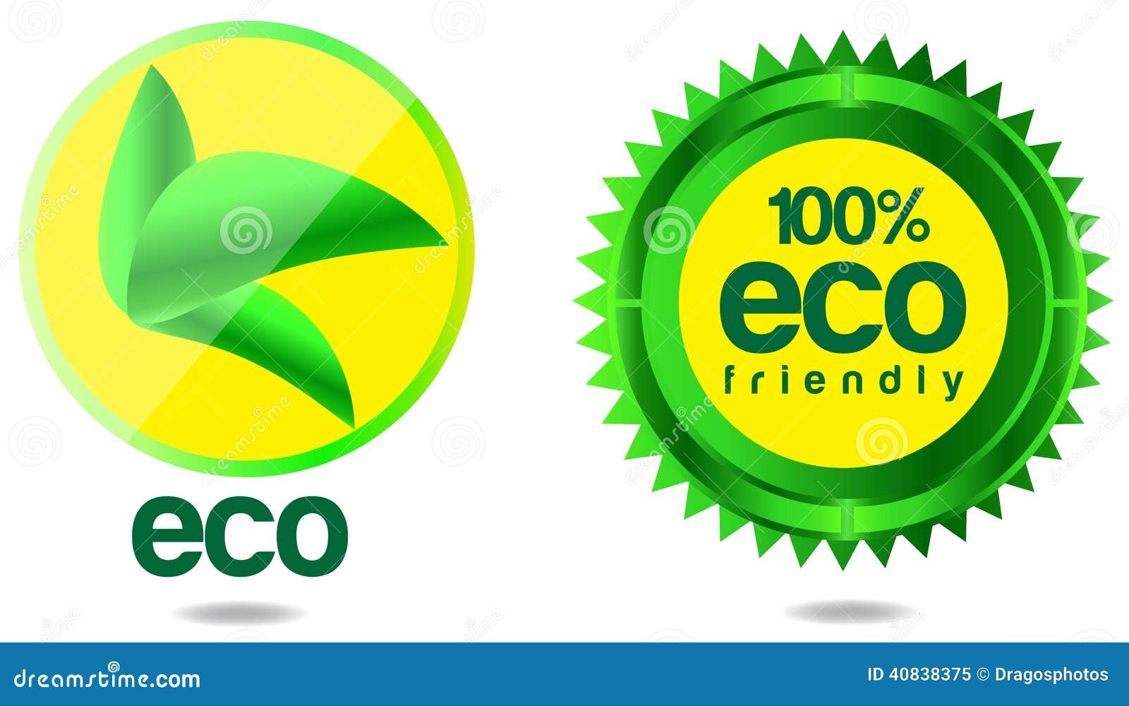 Eco friendly sign badge stock illustration. Illustration of logos ...