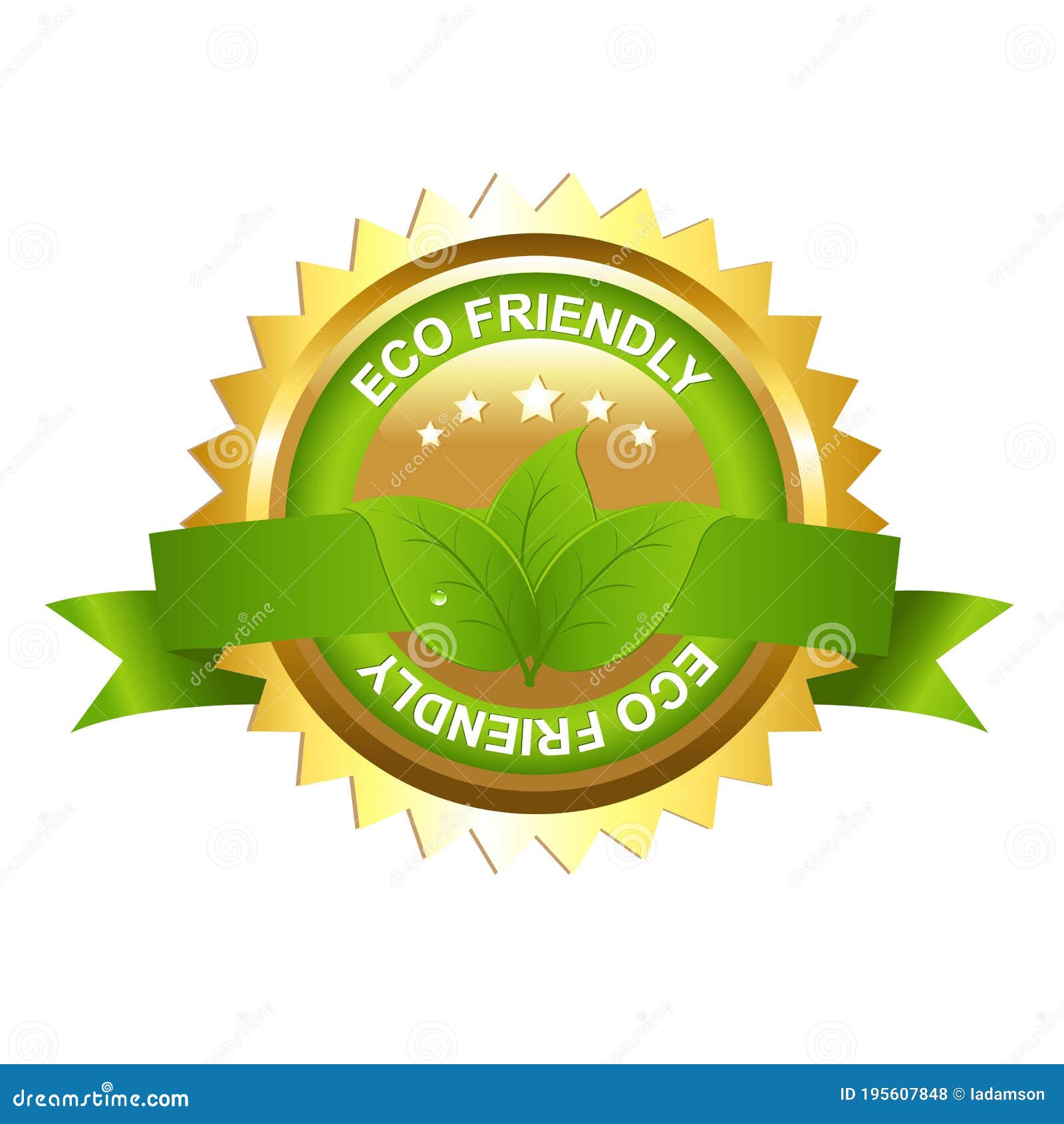 Eco Friendly Sign stock vector. Illustration of recycling - 195607848