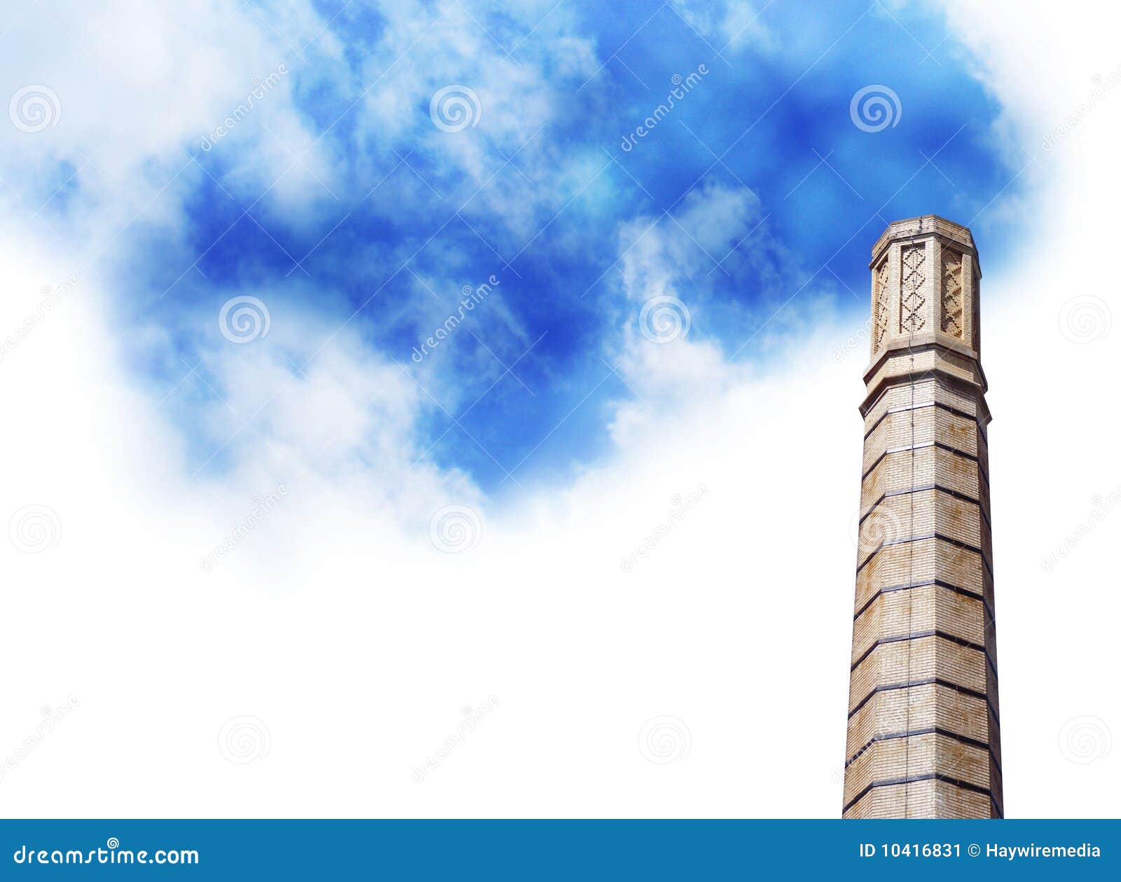 Eco Friendly Smoke Stack with Clouds Stock Image - Image of plant ...