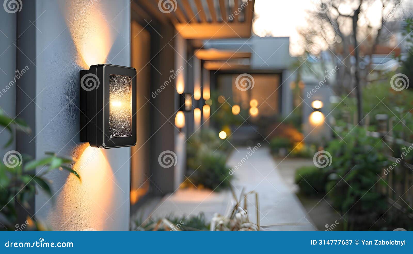 Eco-Friendly Solar Light with Sensor for Modern Outdoors. Concept Solar ...