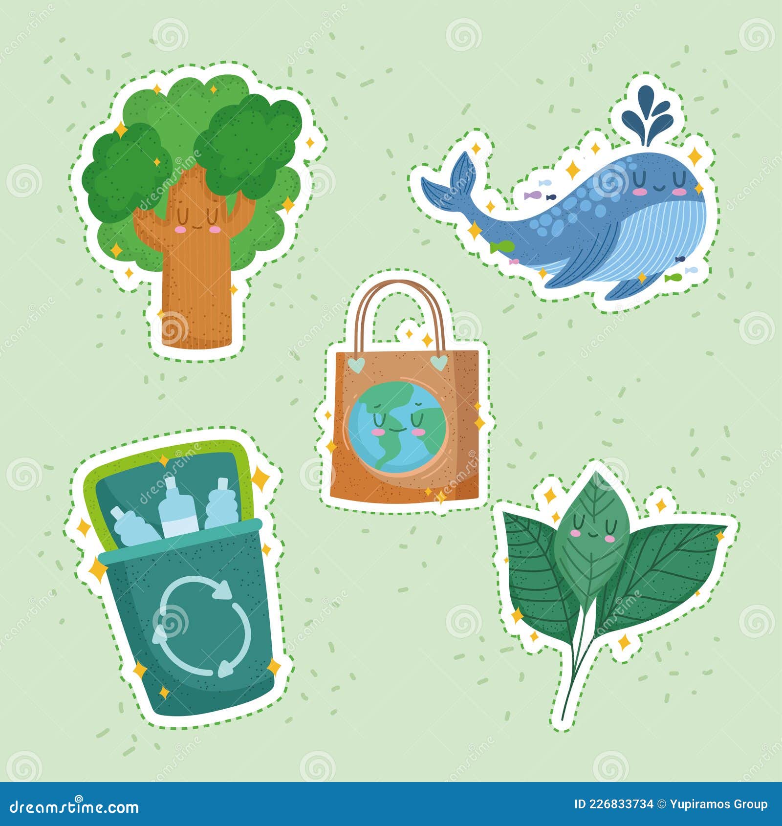 Eco friendly sticker set stock vector. Illustration of ecology - 226833734