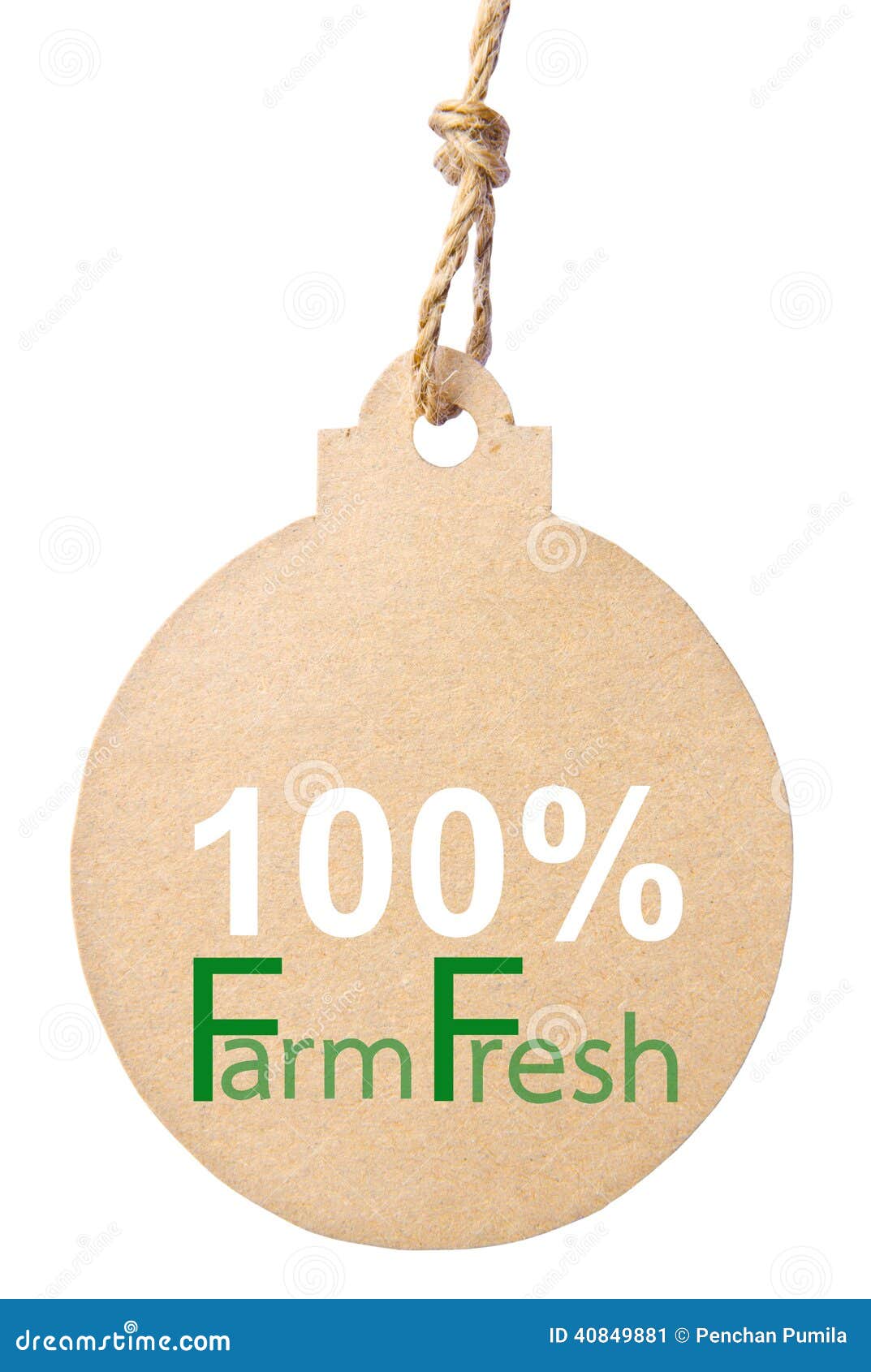 Eco Friendly Tag, 100 Farm Fresh Stock Image - Image of frame, card ...
