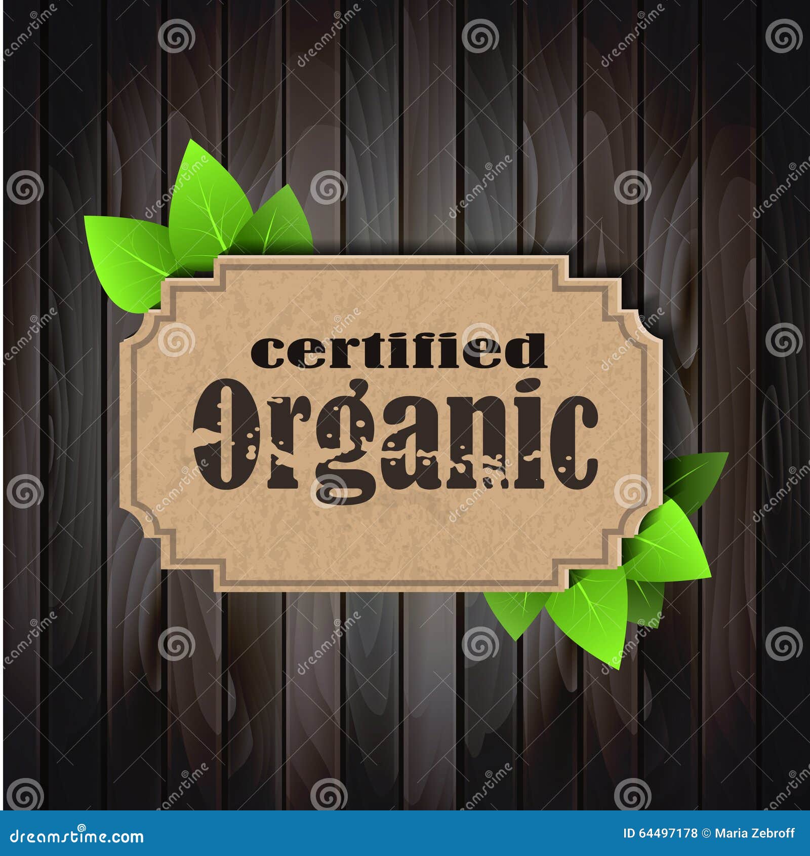 Eco Friendly tag Organic stock vector. Illustration of circle - 64497178