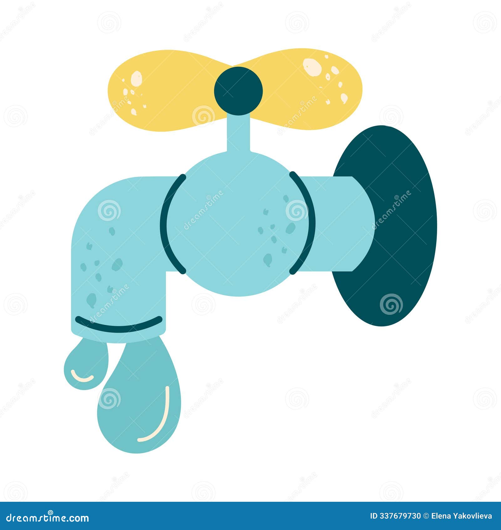 Eco Friendly Tap with Drops Isolated Stock Illustration - Illustration ...