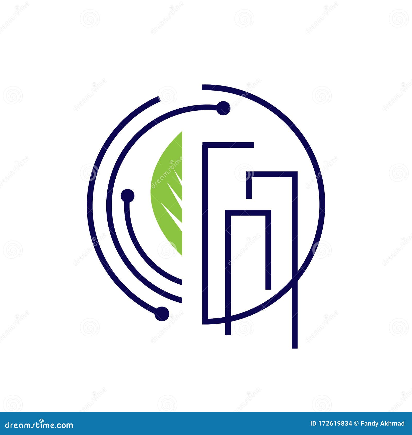 Eco Friendly Tech Green Building Technology Logo Design Vector Icon ...