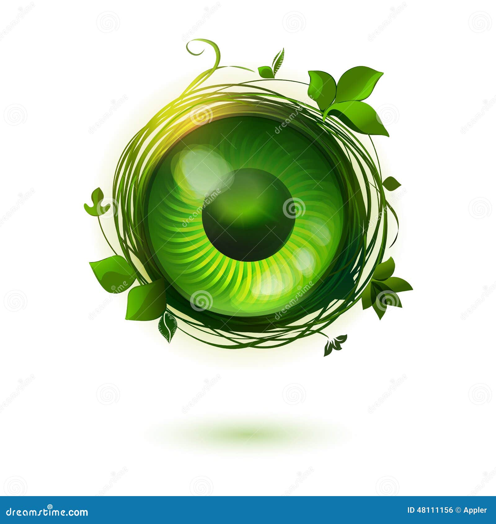 Eco Friendly Technology Symbol with Open Eye Stock Vector ...