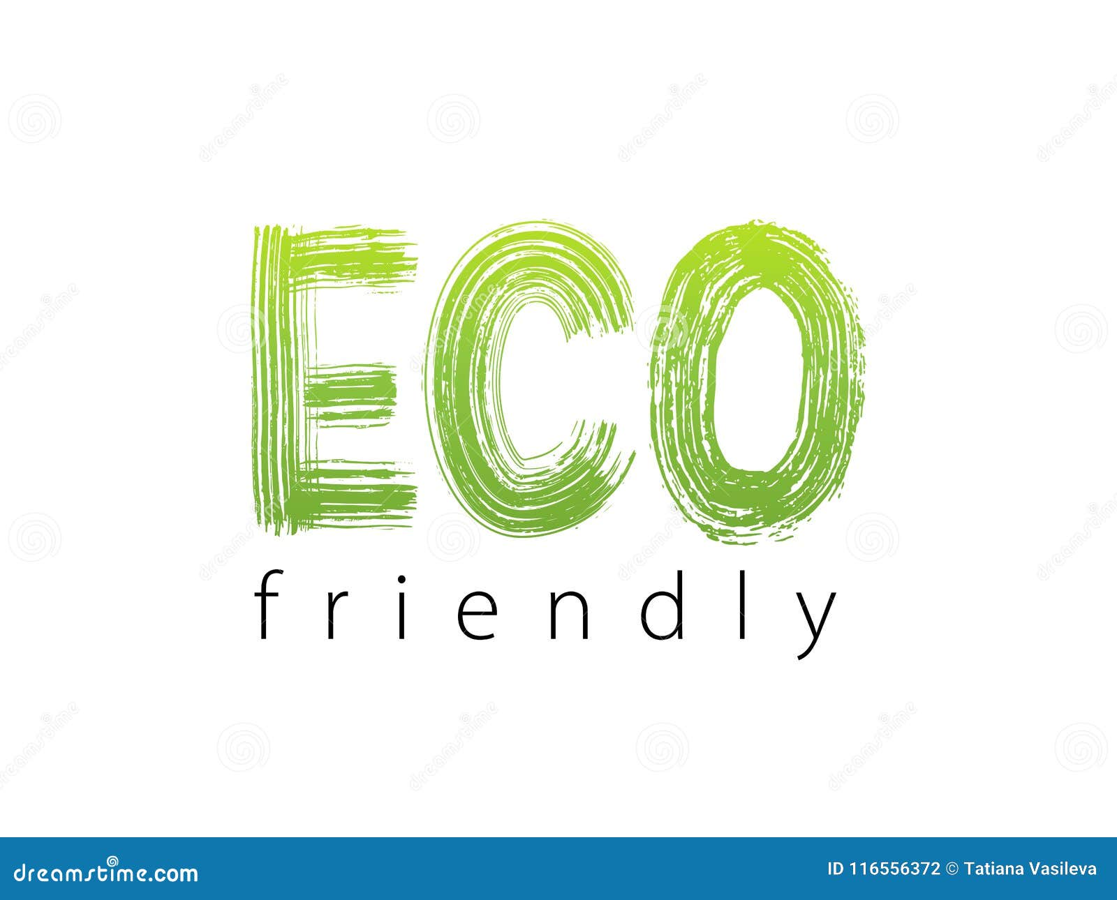 Eco Friendly Text Lettering Modern Brush Calligraphy Vector Organic