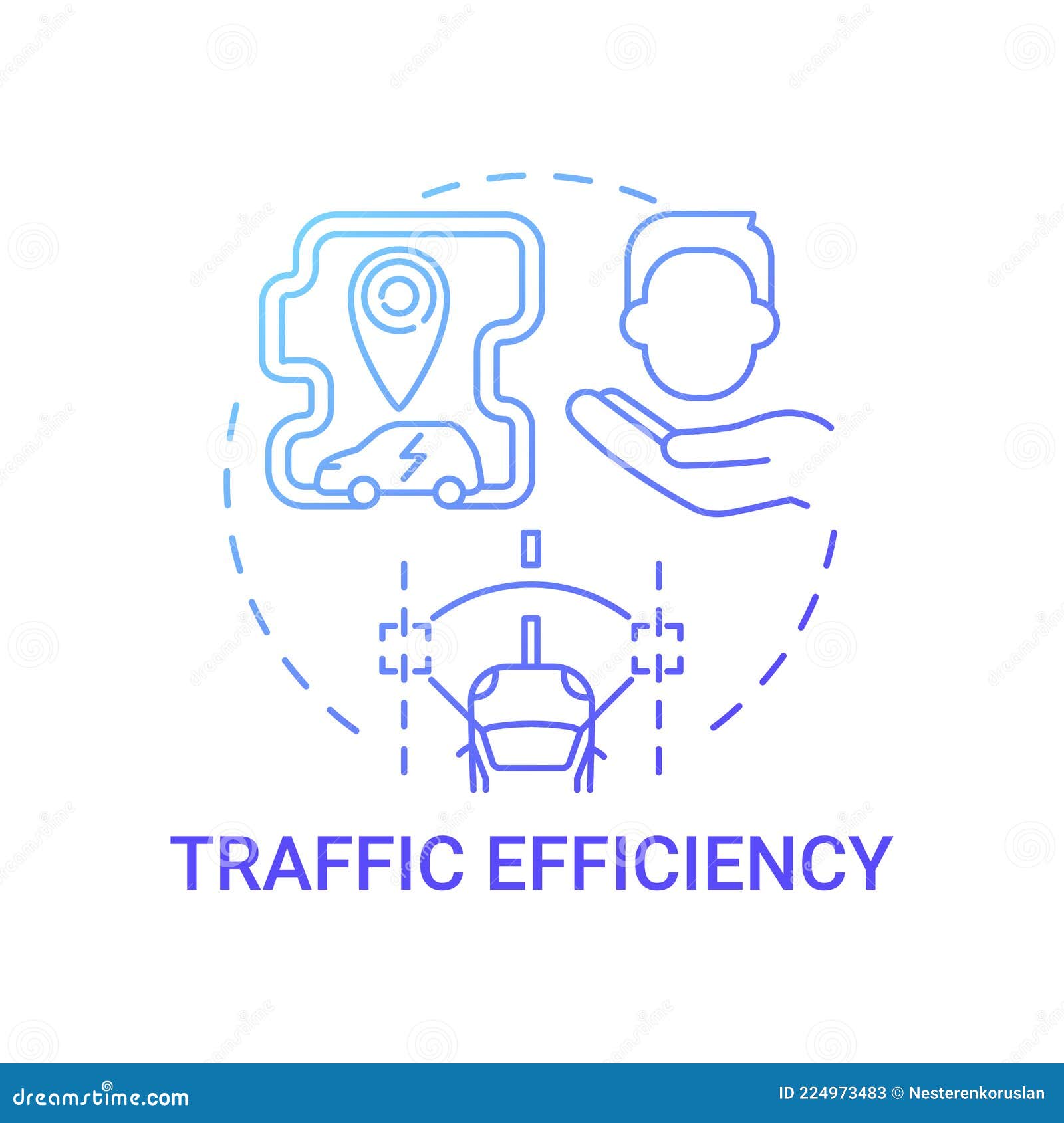 Eco-friendly Traffic Efficiency Concept Icon. Stock Vector ...