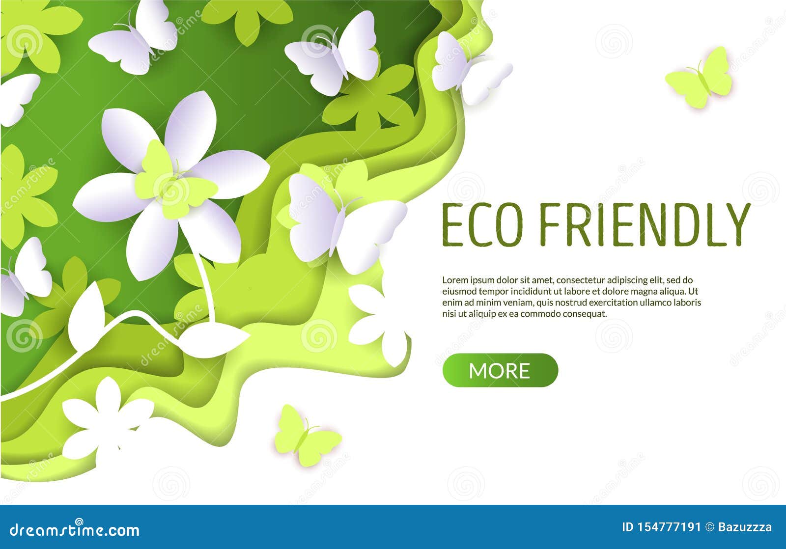 Eco Friendly Vector Website Landing Page Design Template Stock Vector ...