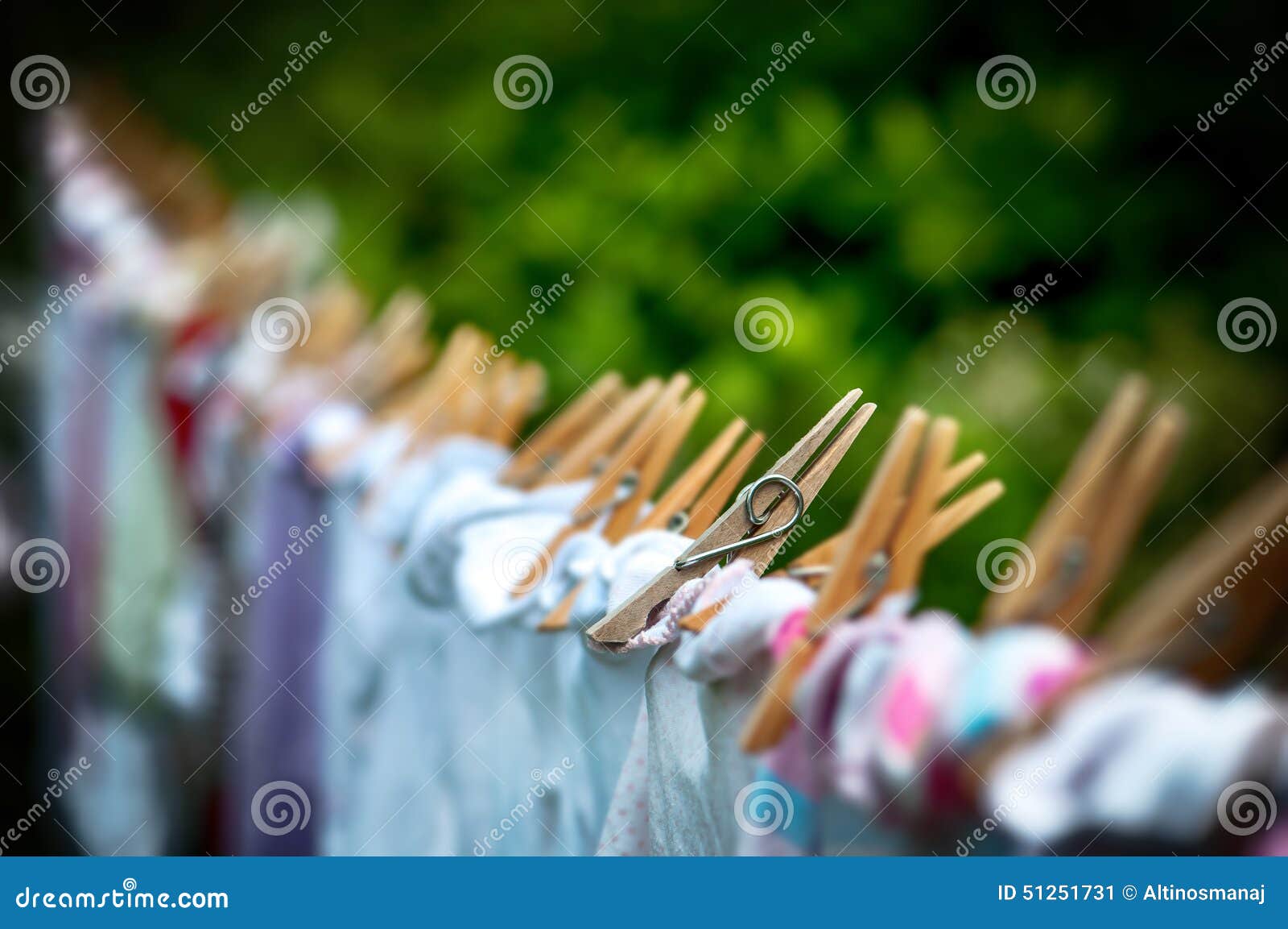 Eco-friendly Washing Line Laundry Drying Stock Image - Image of hang ...