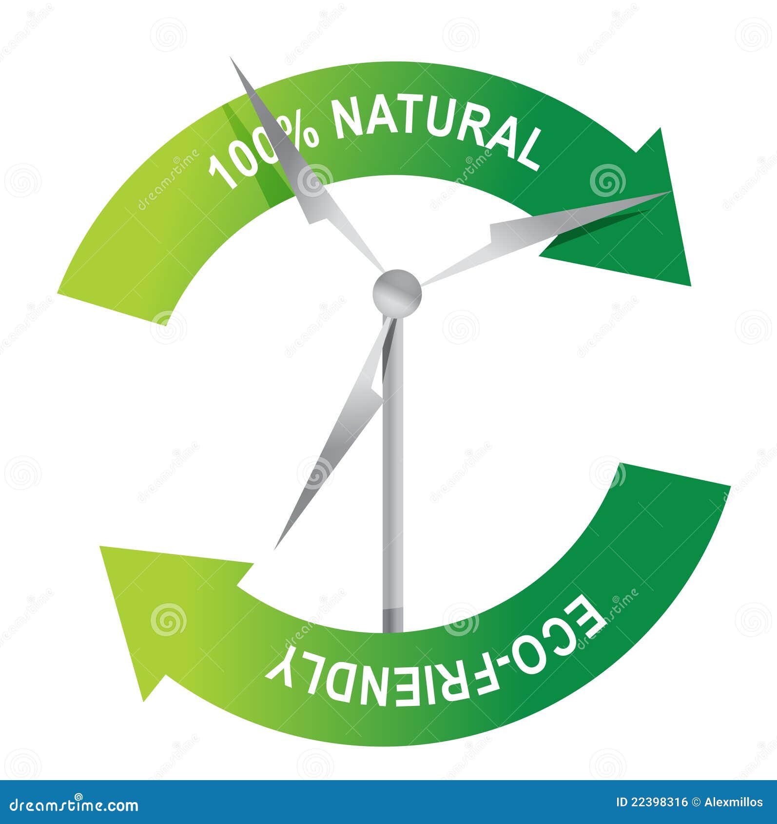 Eco Friendly Windmill Sign Illustration Stock Vector - Illustration of ...