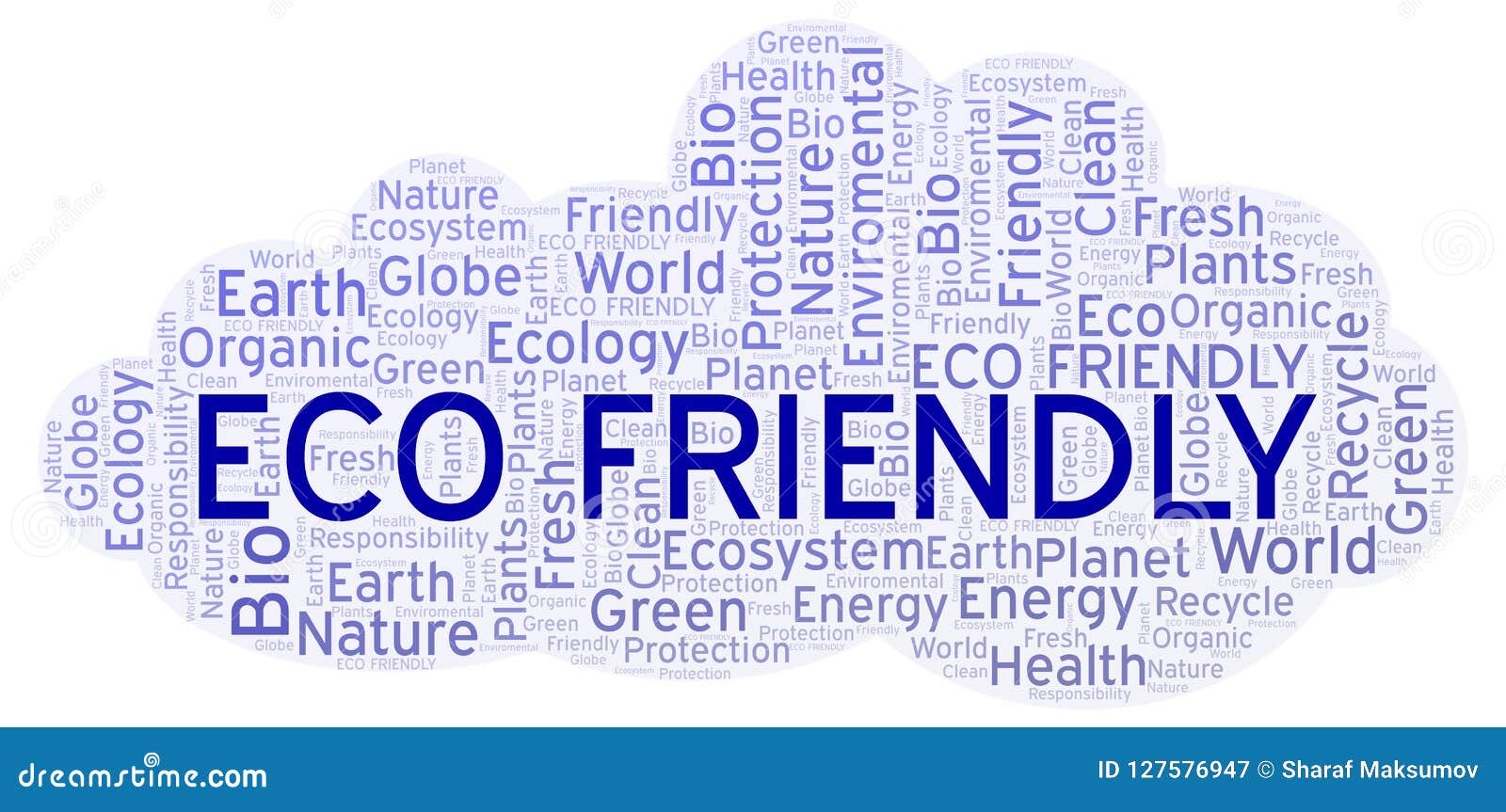 Eco Friendly word cloud. stock illustration. Illustration of text ...
