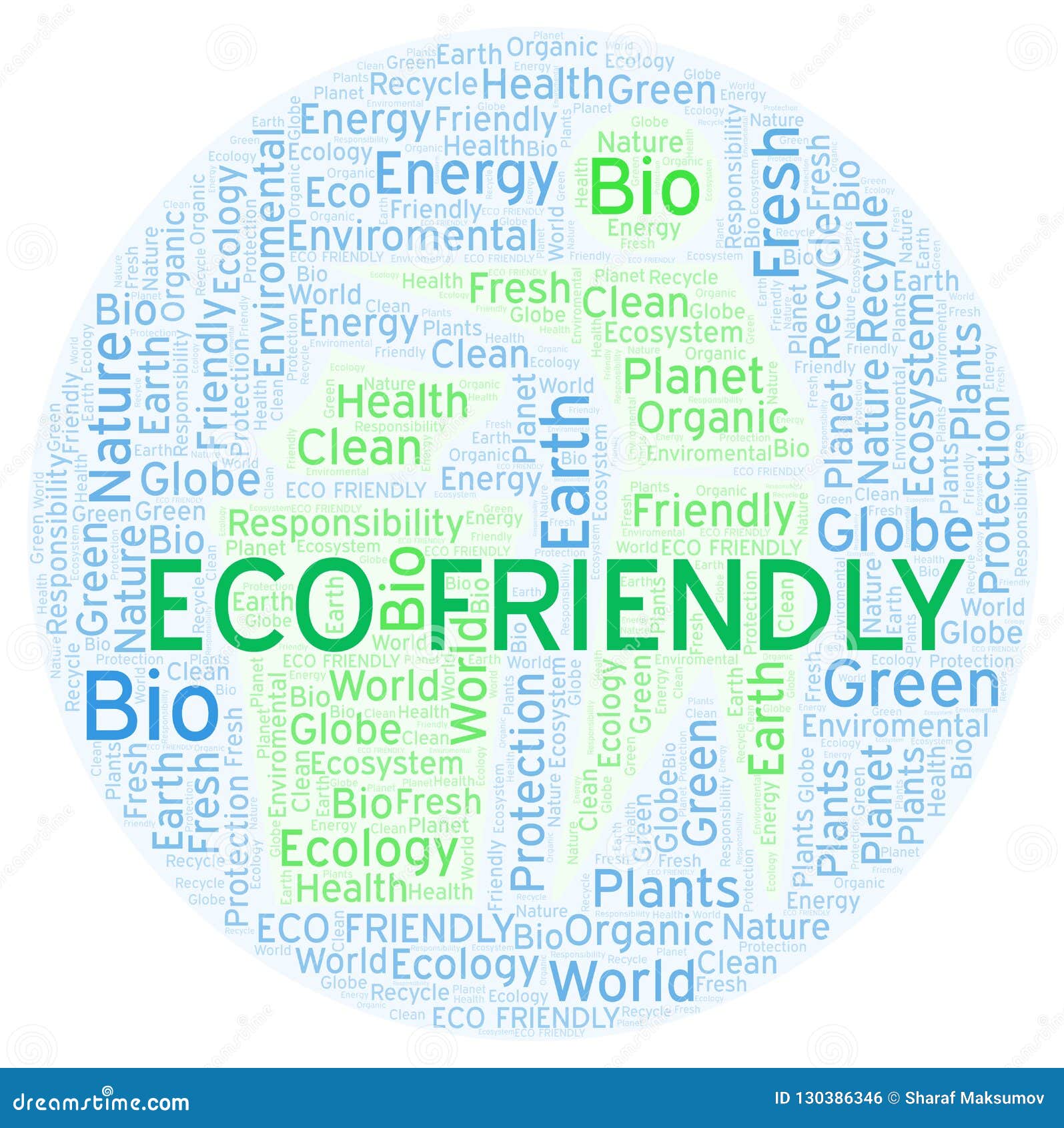Eco Friendly word cloud. stock illustration. Illustration of collage ...