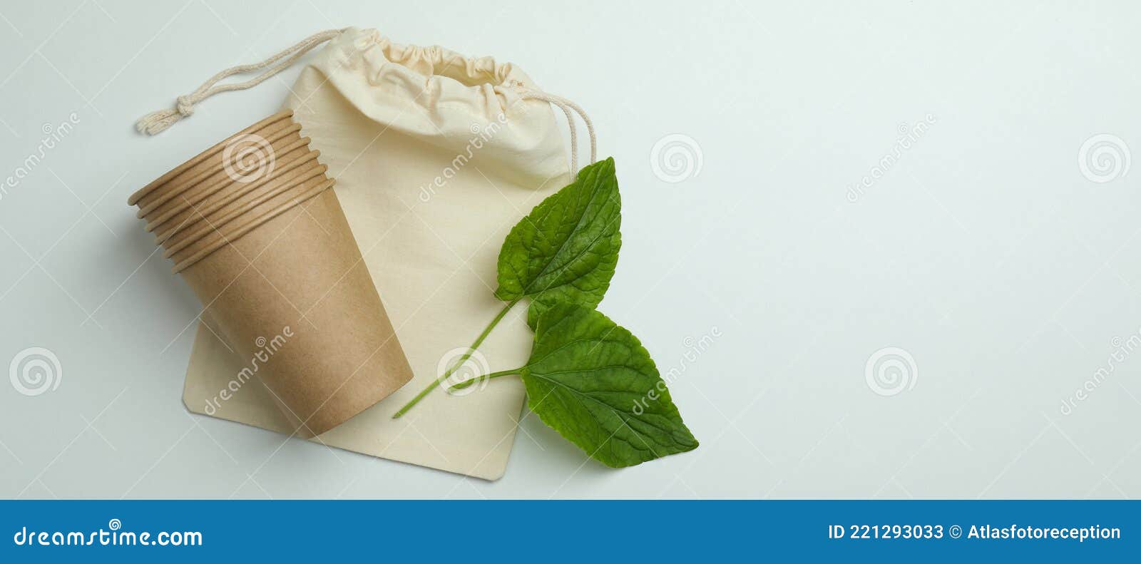 Eco Friendly Zero Waste Concept on White Background Stock Image - Image ...