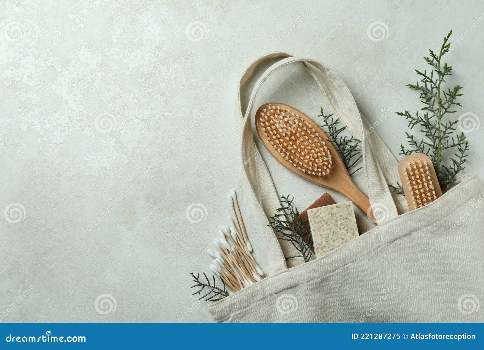 Eco Friendly Zero Waste Concept on White Textured Background Stock ...