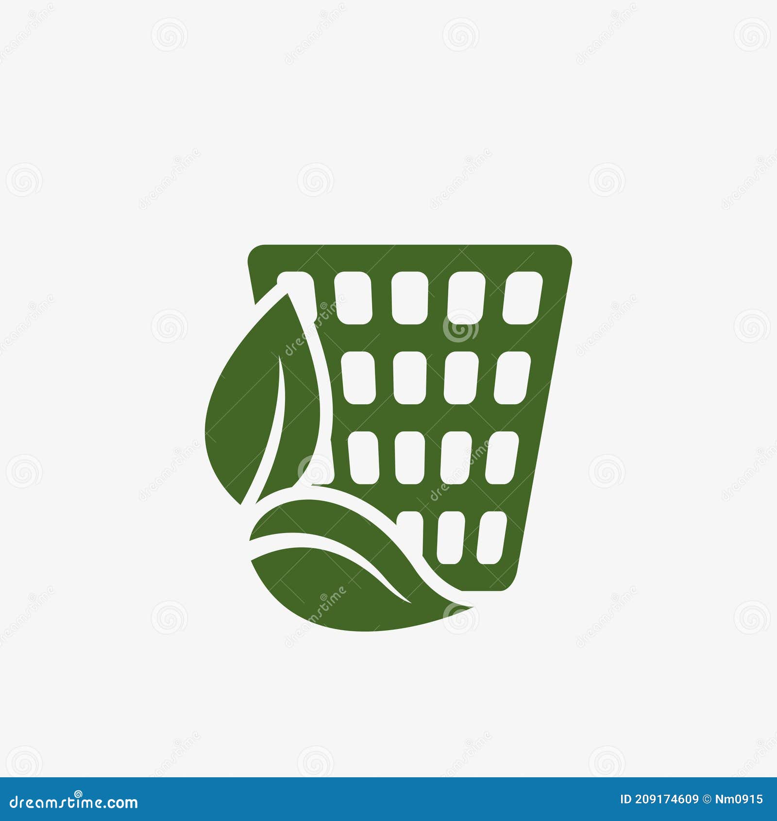 Eco Garbage Icon. Environmentally Friendly Waste Symbol Stock Vector ...