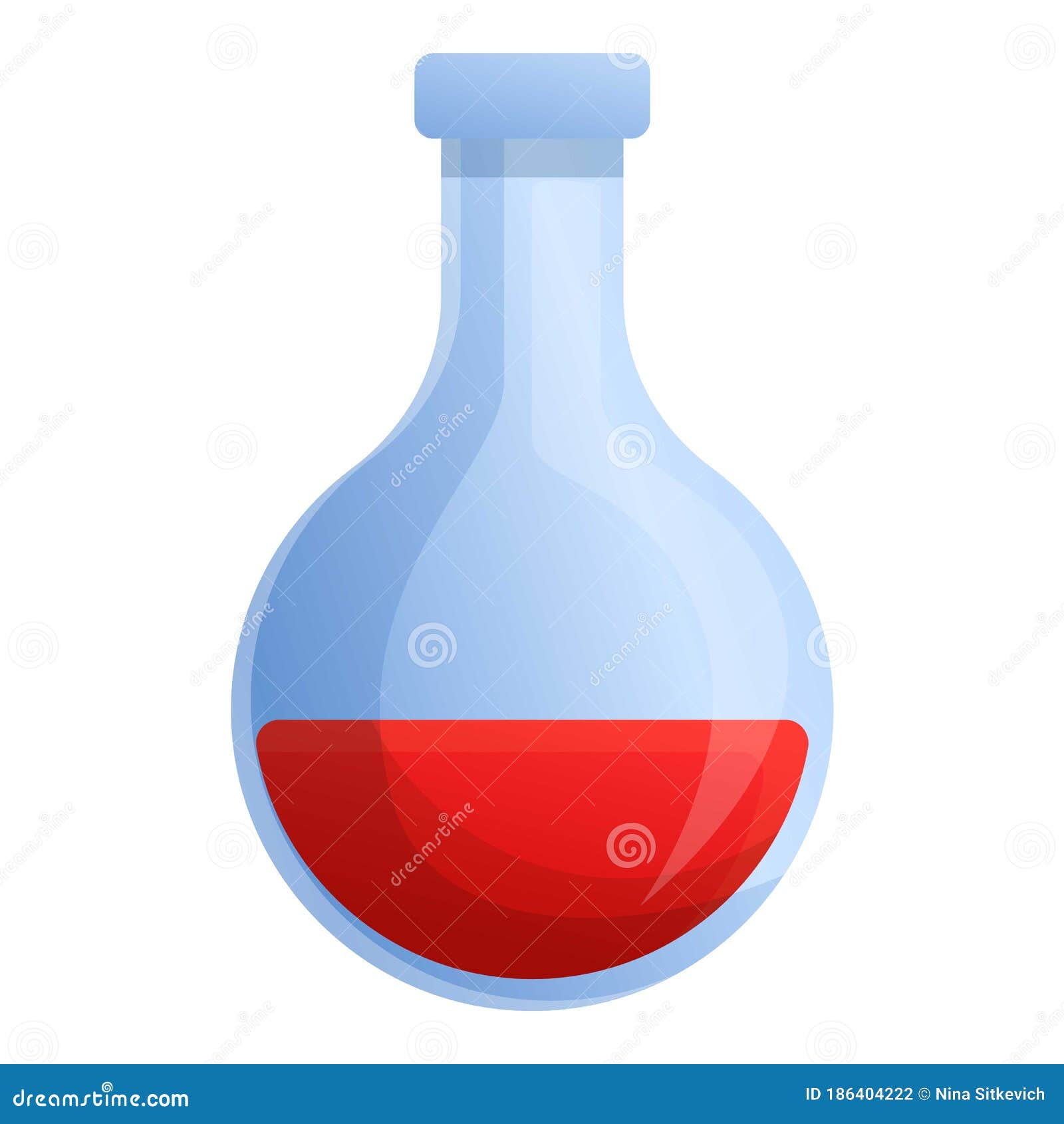 Eco Glass Flask Icon, Cartoon Style Stock Vector - Illustration of ...