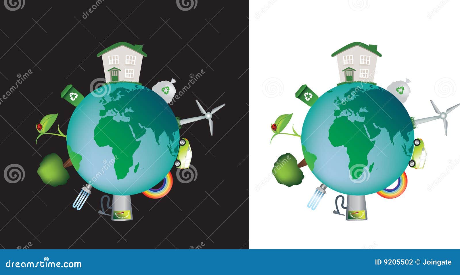 Eco globe detailed stock vector. Illustration of ecologic - 9205502