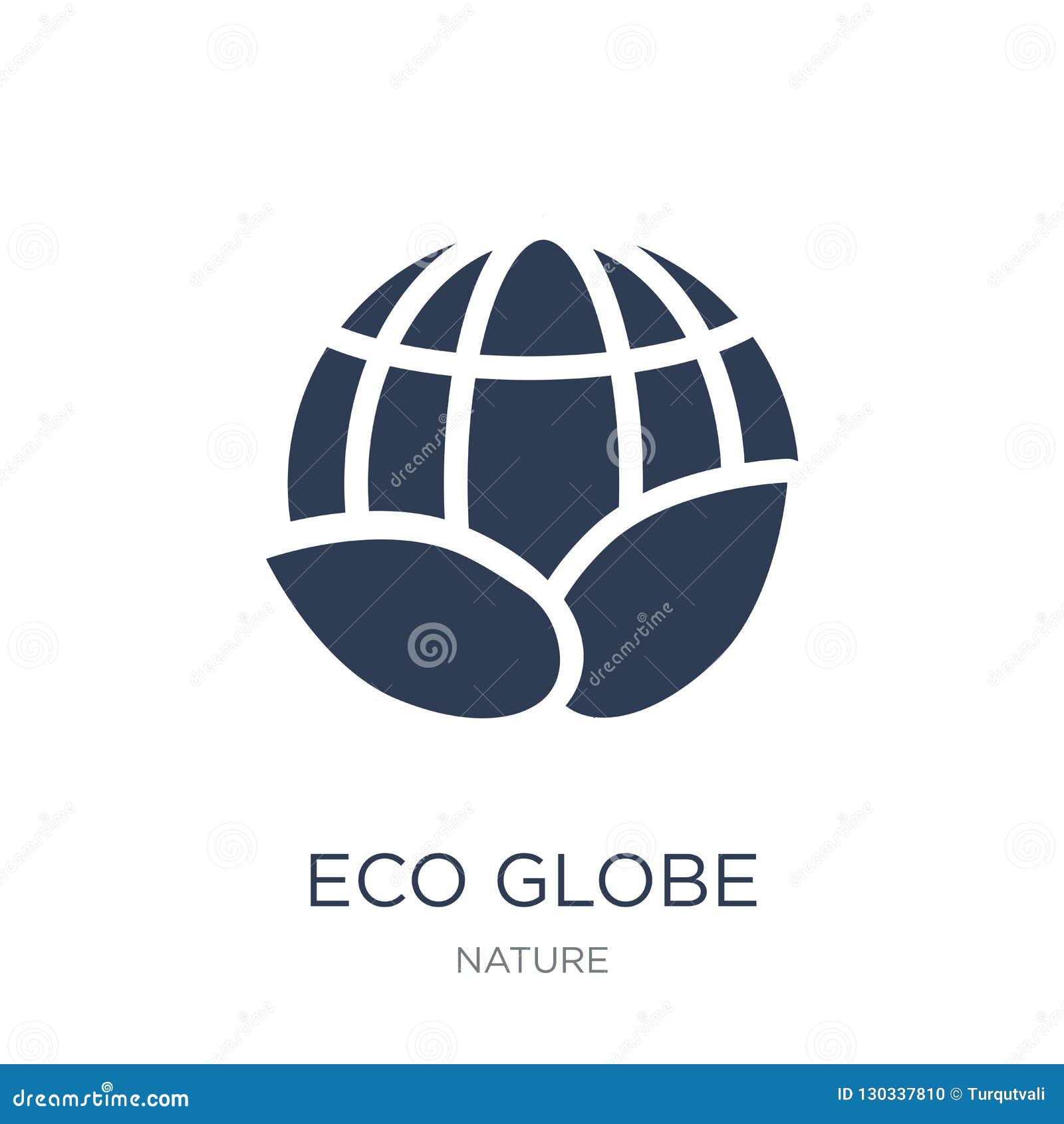Eco Globe Icon. Trendy Flat Vector Eco Globe Icon on White Background ...