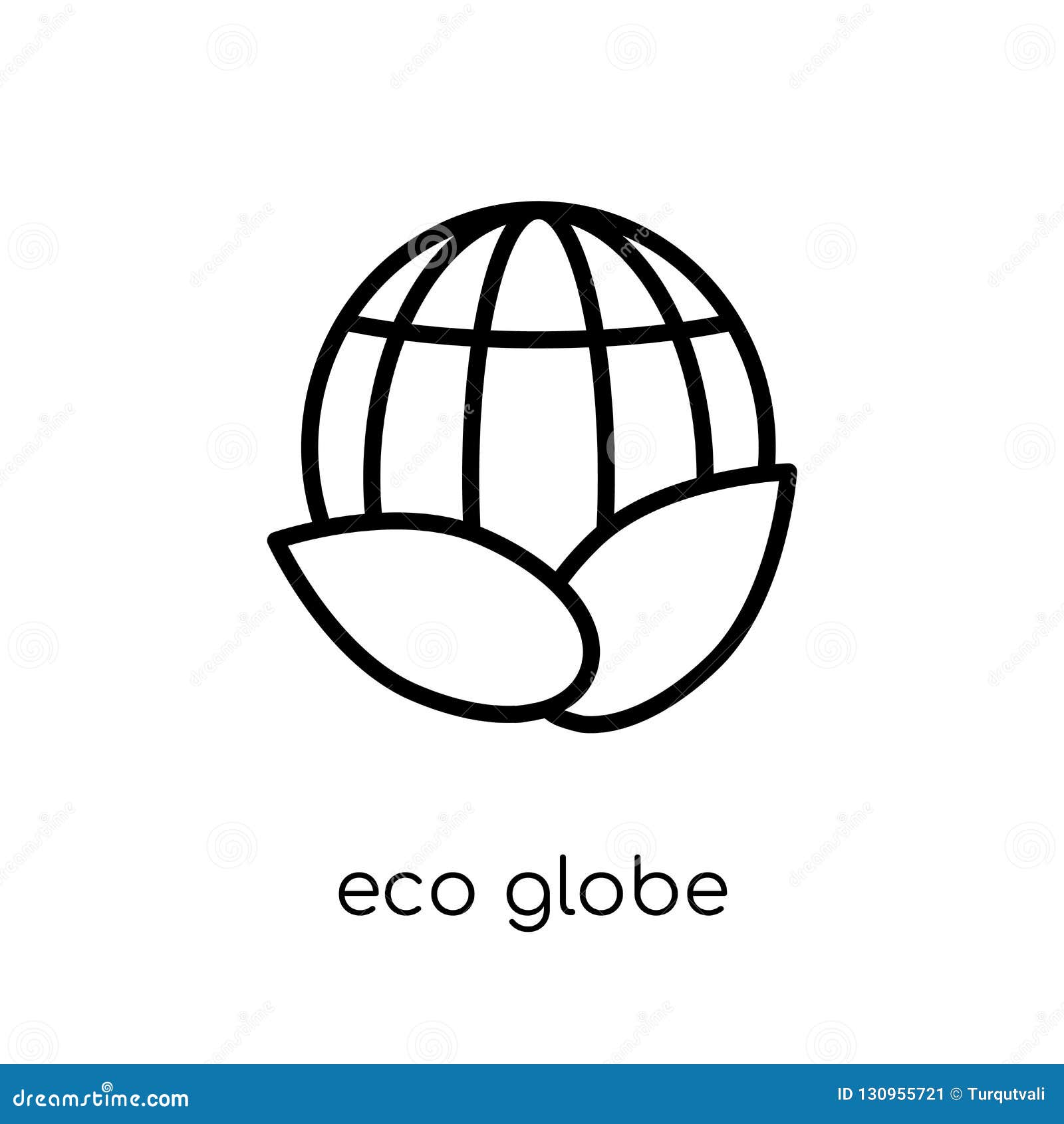 Eco Globe Icon. Trendy Modern Flat Linear Vector Eco Globe Icon Stock ...
