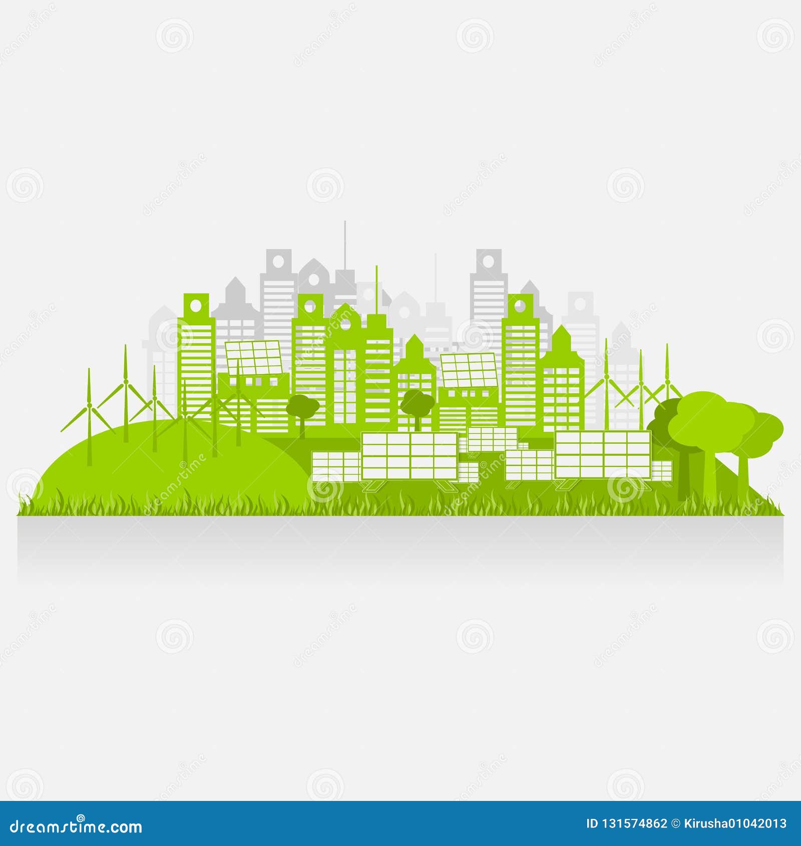 Eco Green City. Environmental and Ecology Concept Stock Vector ...