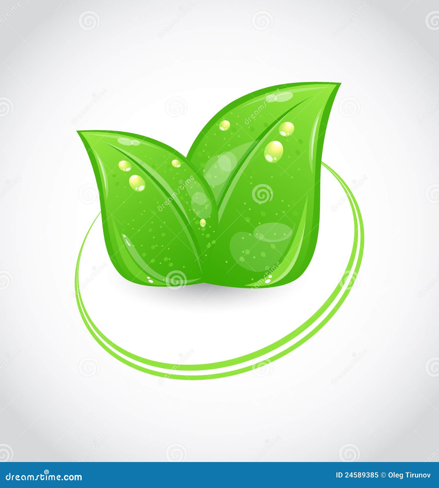 Eco Green Design Symbol with Leaves Stock Vector - Illustration of ...