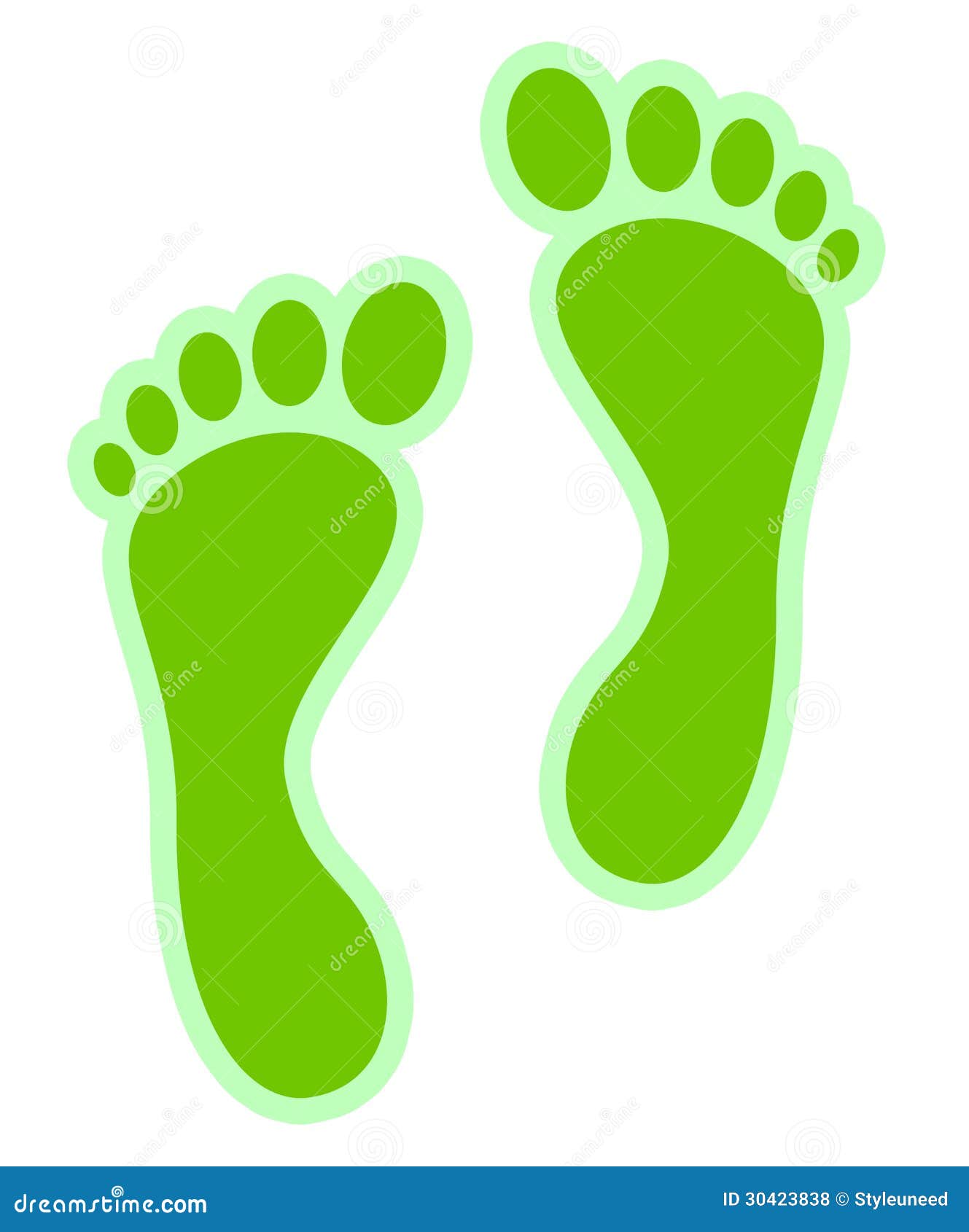 Eco green footprints stock illustration. Illustration of icon - 30423838