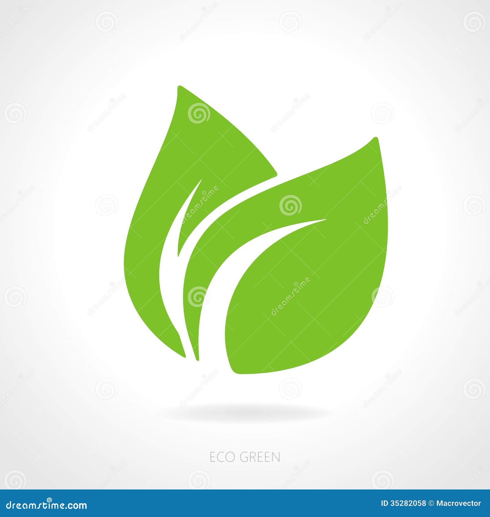 Eco green leaf concept stock vector. Illustration of grow - 35282058