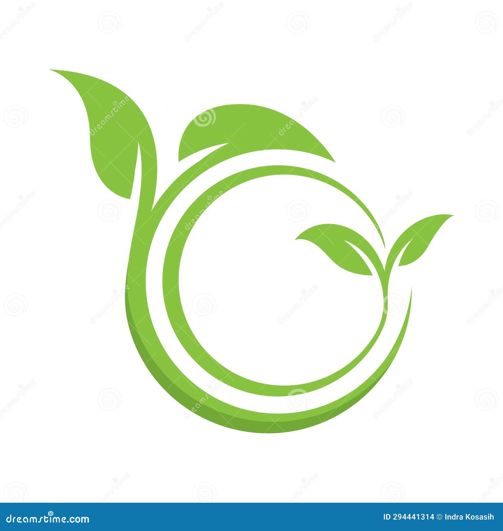 Eco Green Leaf Logo Vector Icon Illustration Stock Vector ...