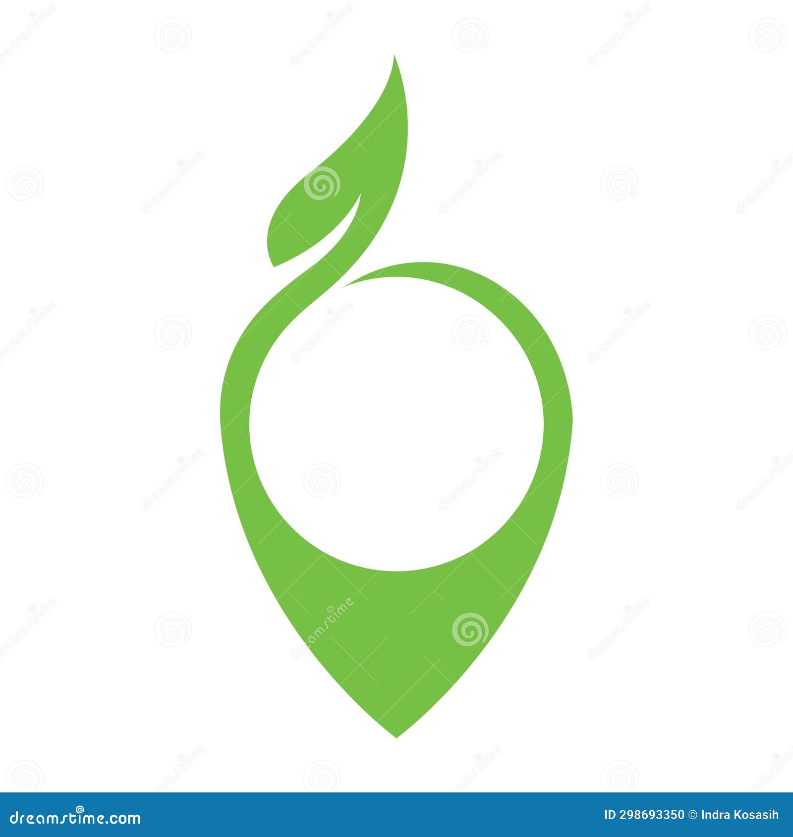 Eco Green Leaf Point Logo Vector Icon Illustration Stock Vector ...