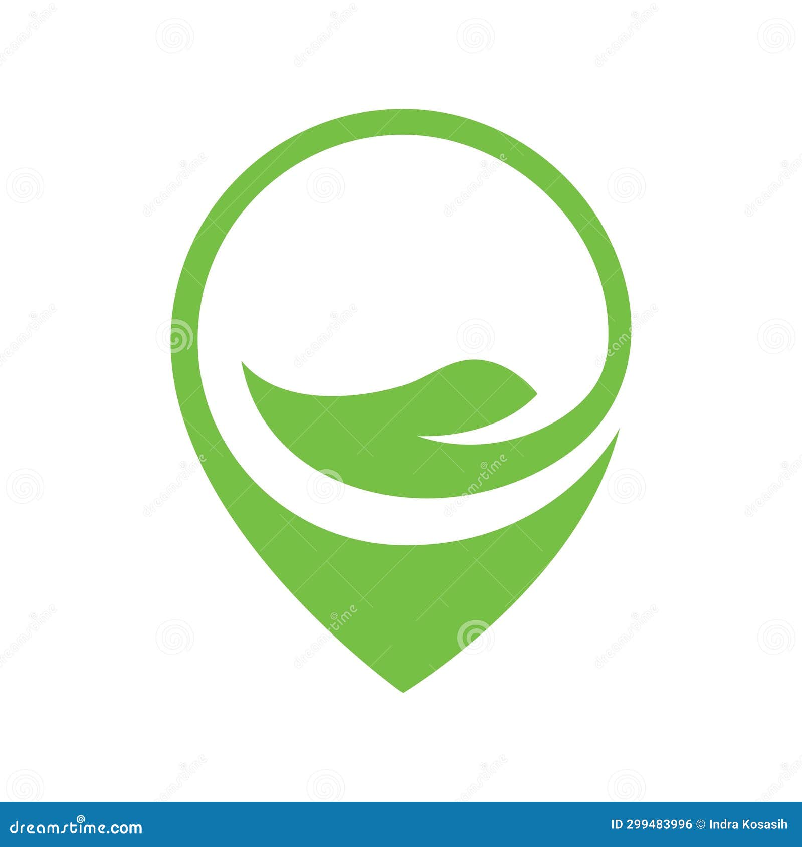 Eco Green Leaf Point Logo Vector Icon Illustration Stock Vector ...