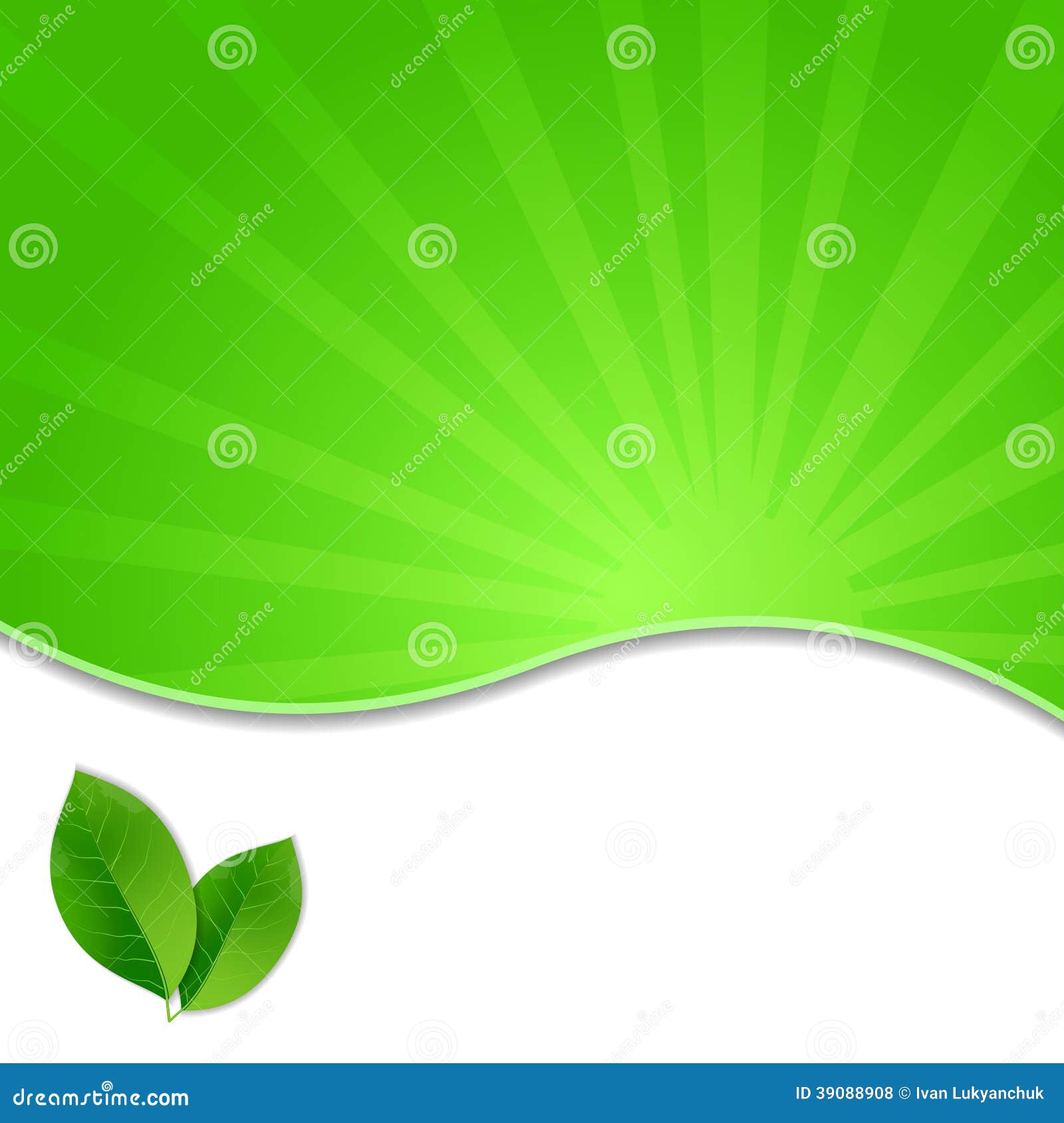 Eco Green Leaves Poster stock vector. Illustration of ecology - 39088908
