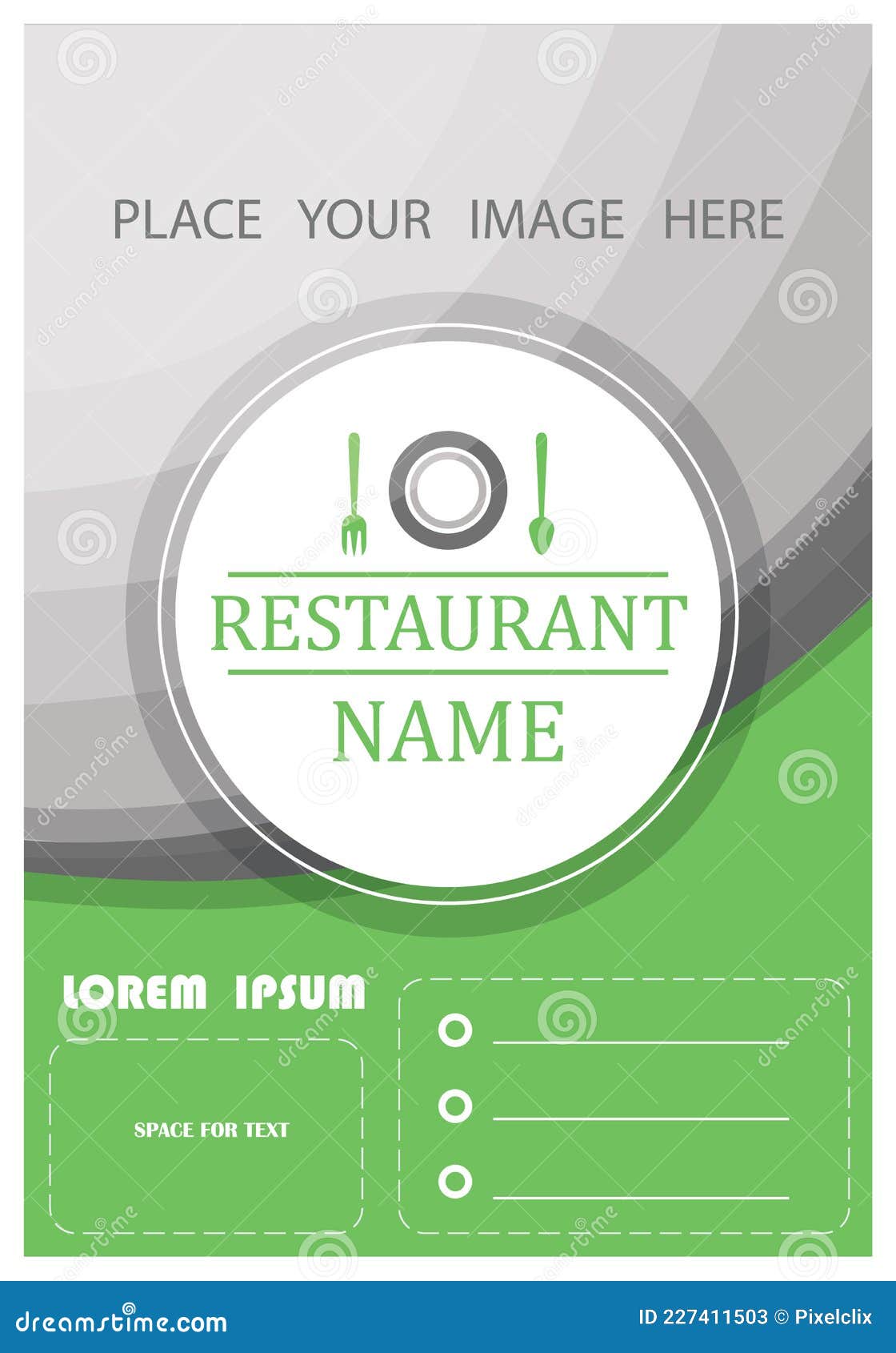 Eco and Green Modern Restaurant Menu Template. Stock Vector ...