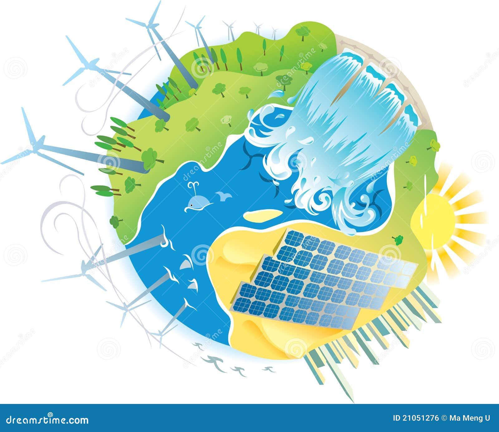 ECO green power planet stock vector. Illustration of urban - 21051276